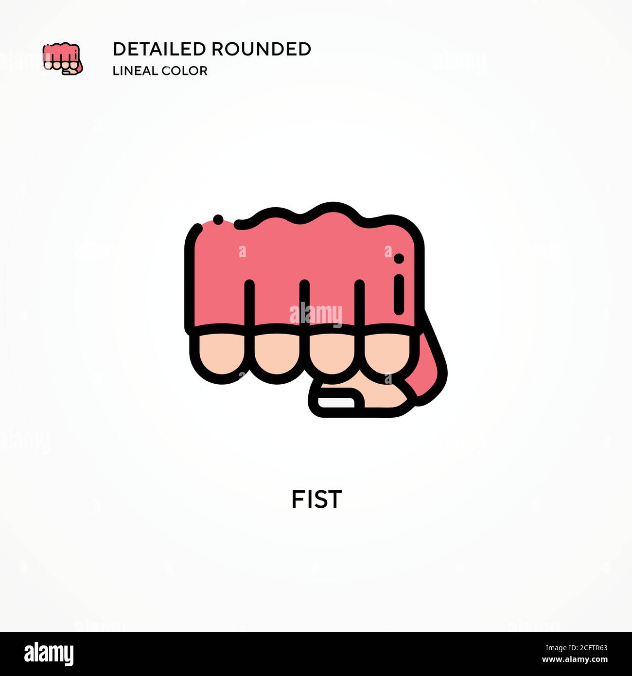 Fist vector icon. Modern vector illustration concepts. Easy to edit and ...