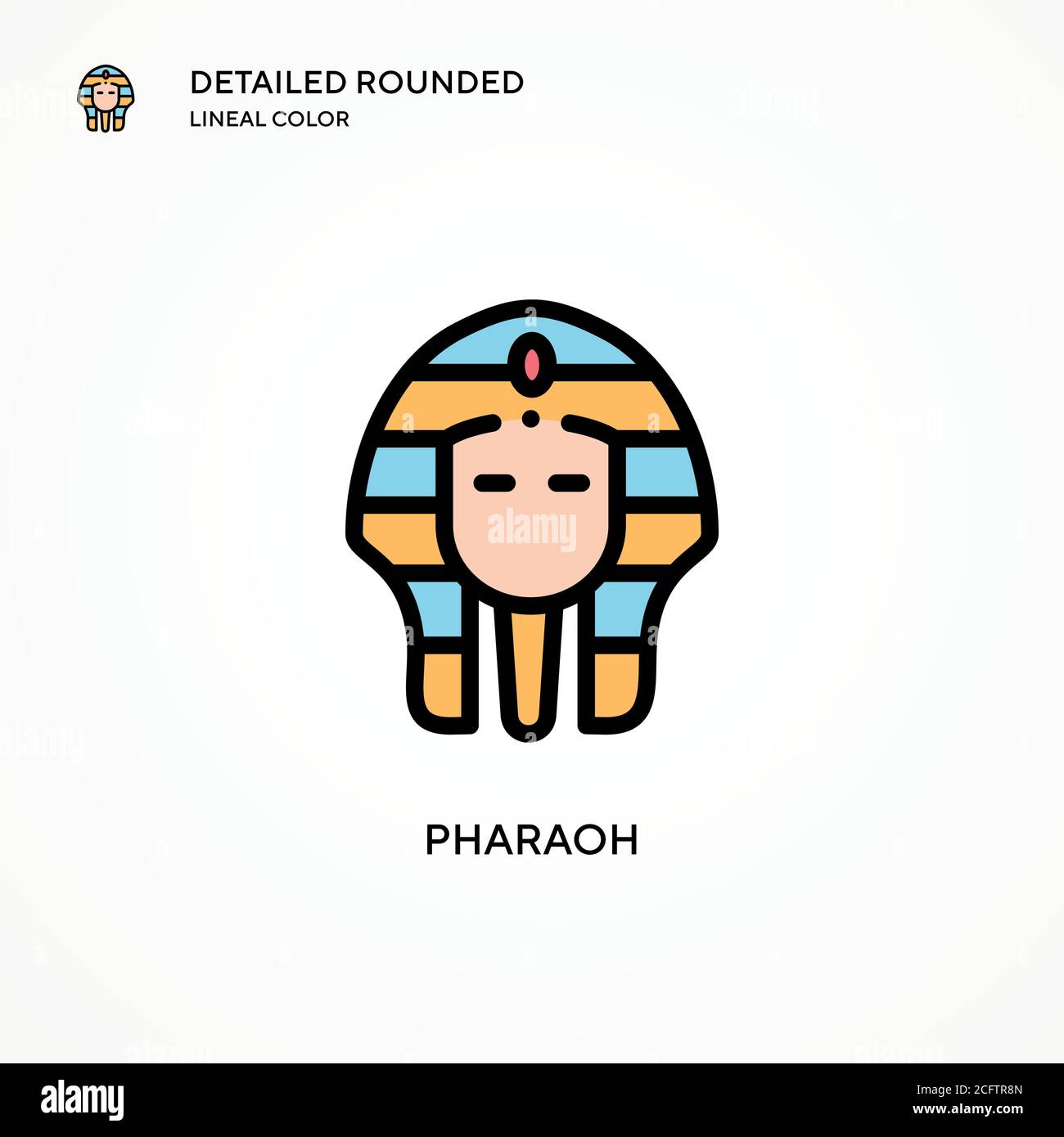 Pharaoh vector icon. Modern vector illustration concepts. Easy to edit ...