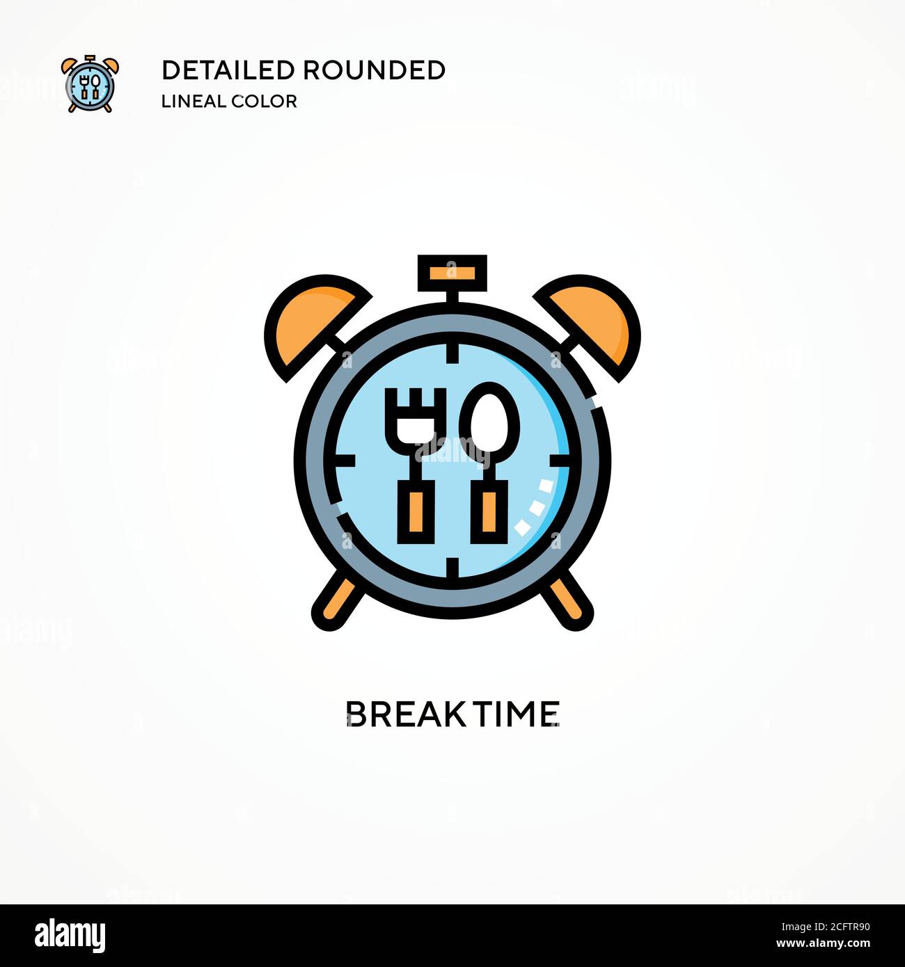 Break time vector icon. Modern vector illustration concepts. Easy to ...