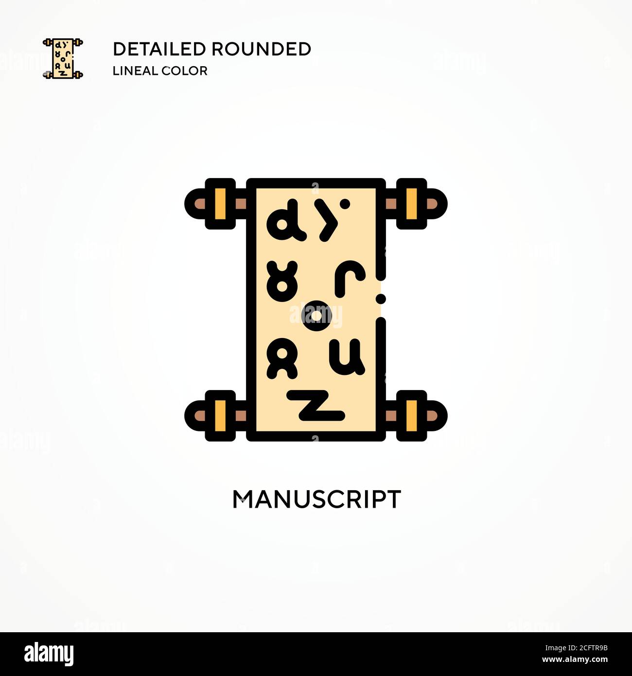 Manuscript vector icon. Modern vector illustration concepts. Easy to ...