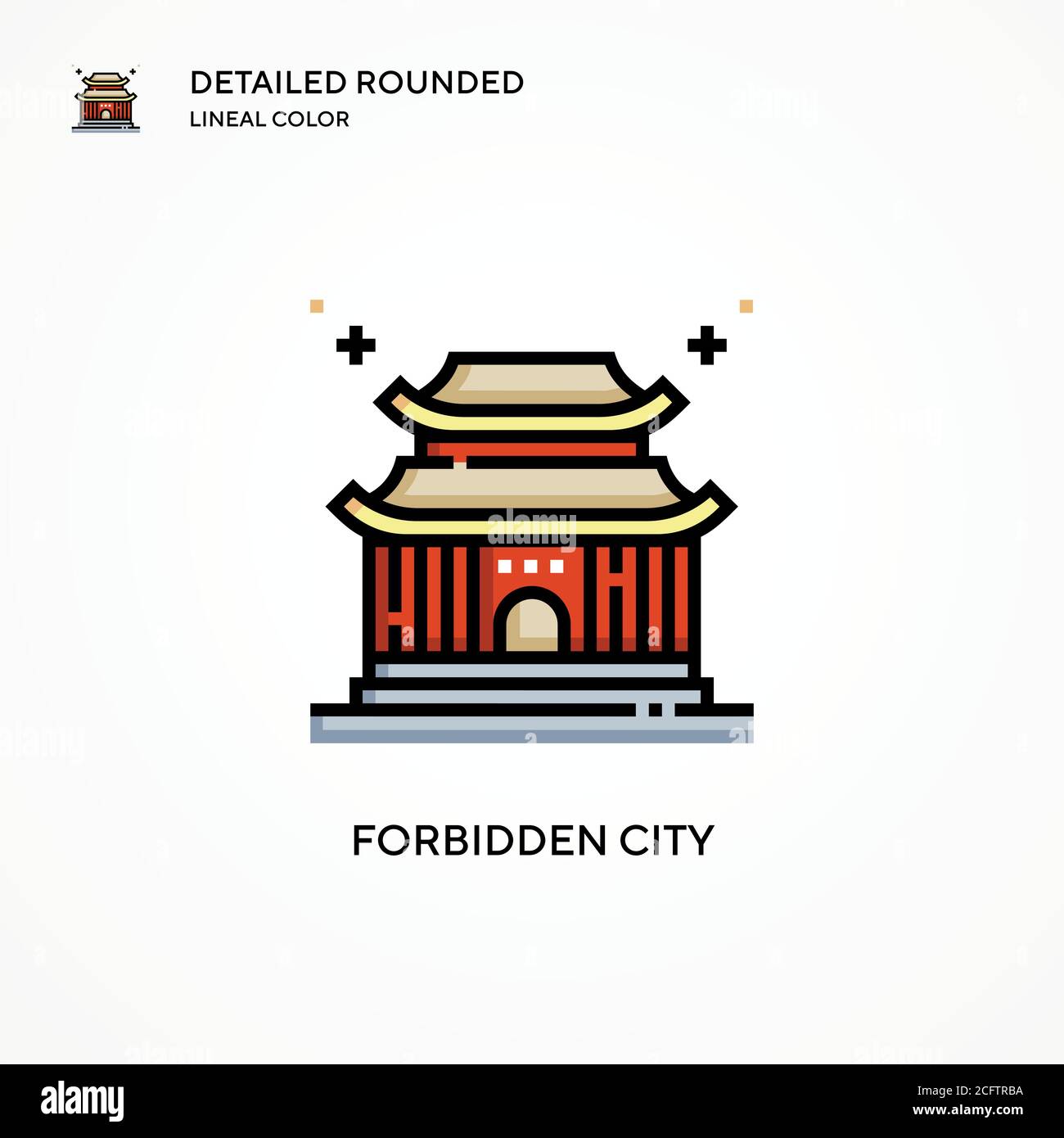 Forbidden city vector icon. Modern vector illustration concepts. Easy ...