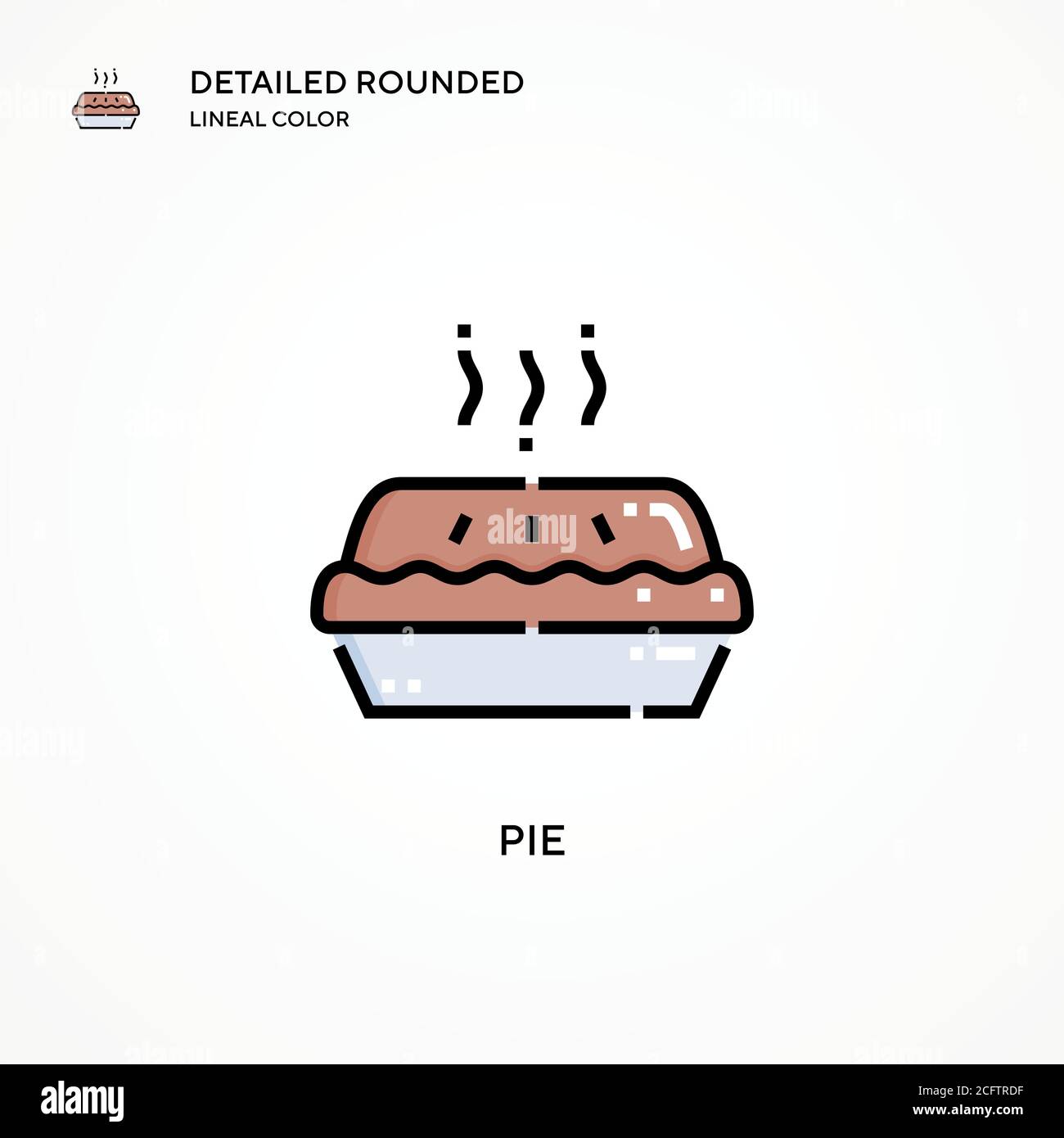 Pie vector icon. Modern vector illustration concepts. Easy to edit and ...