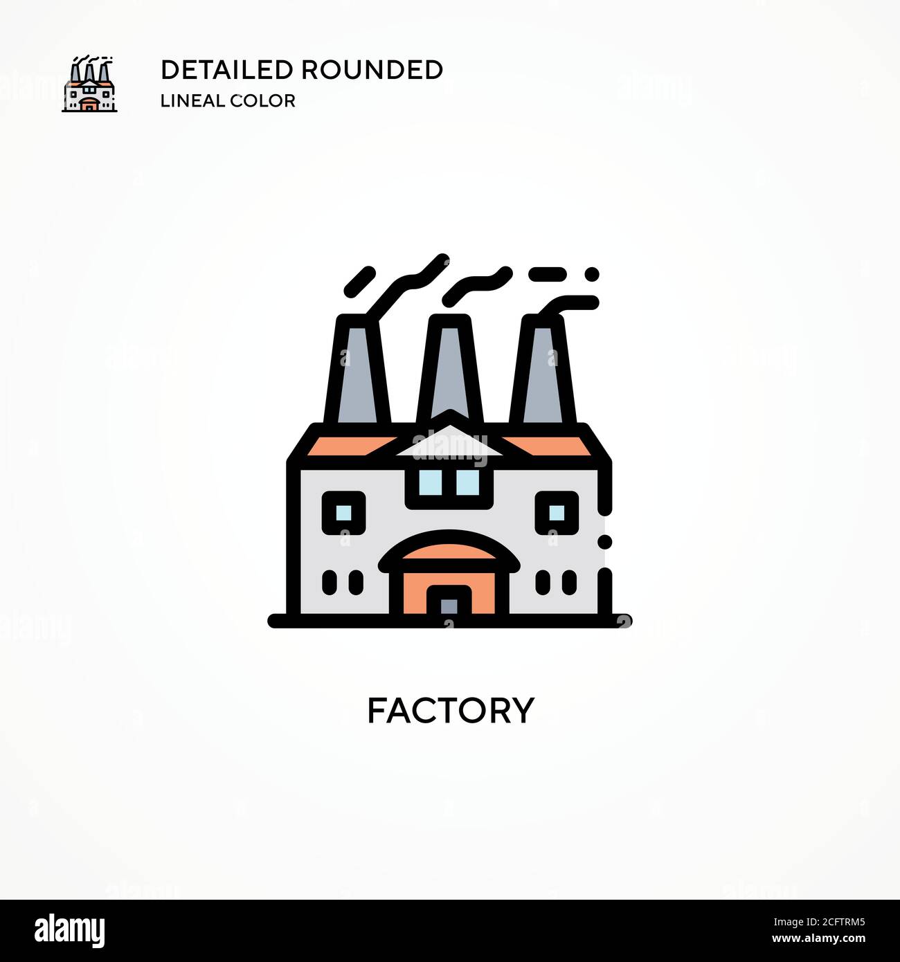 Factory vector icon. Modern vector illustration concepts. Easy to edit ...