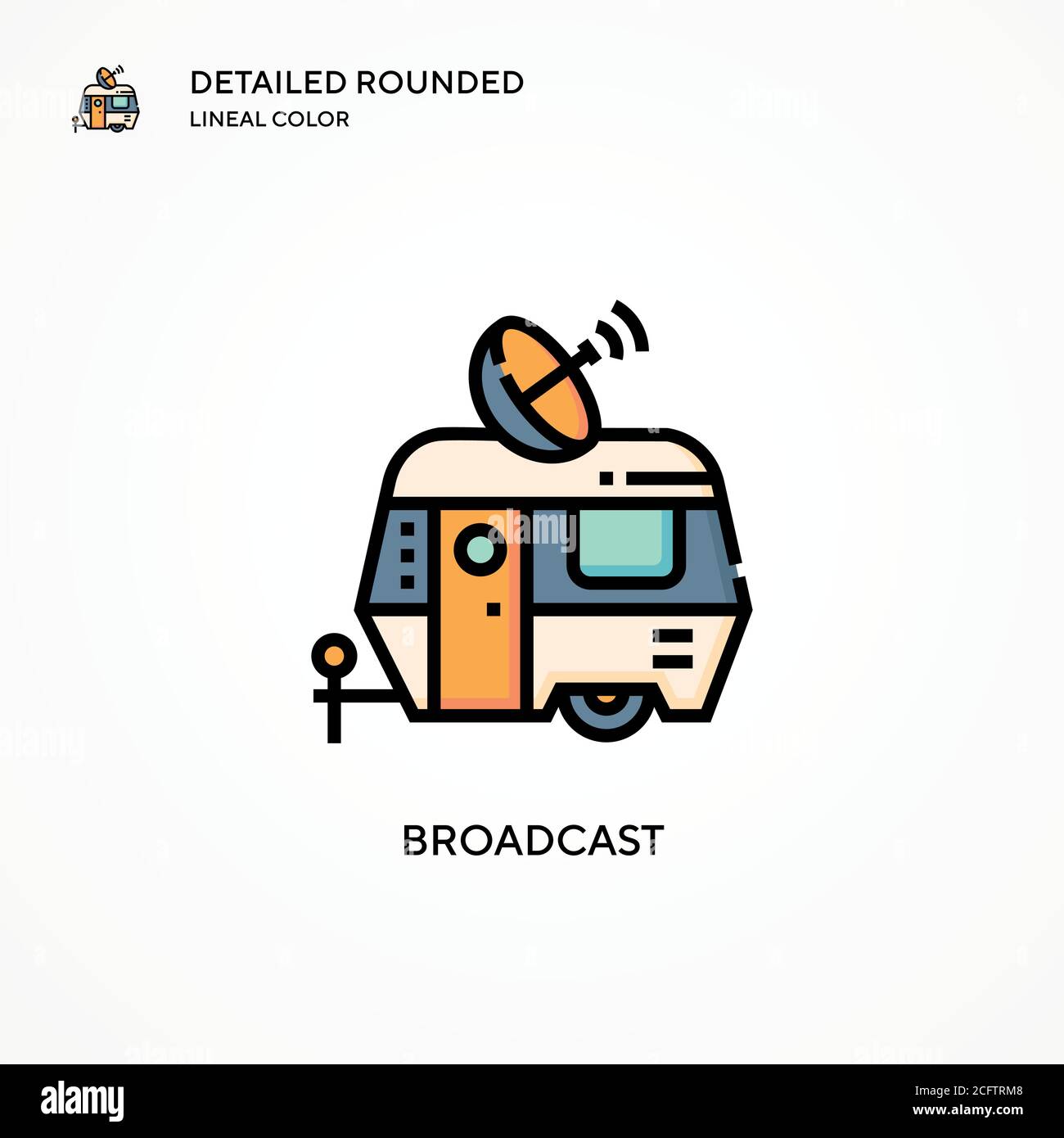 Broadcast vector icon. Modern vector illustration concepts. Easy to ...