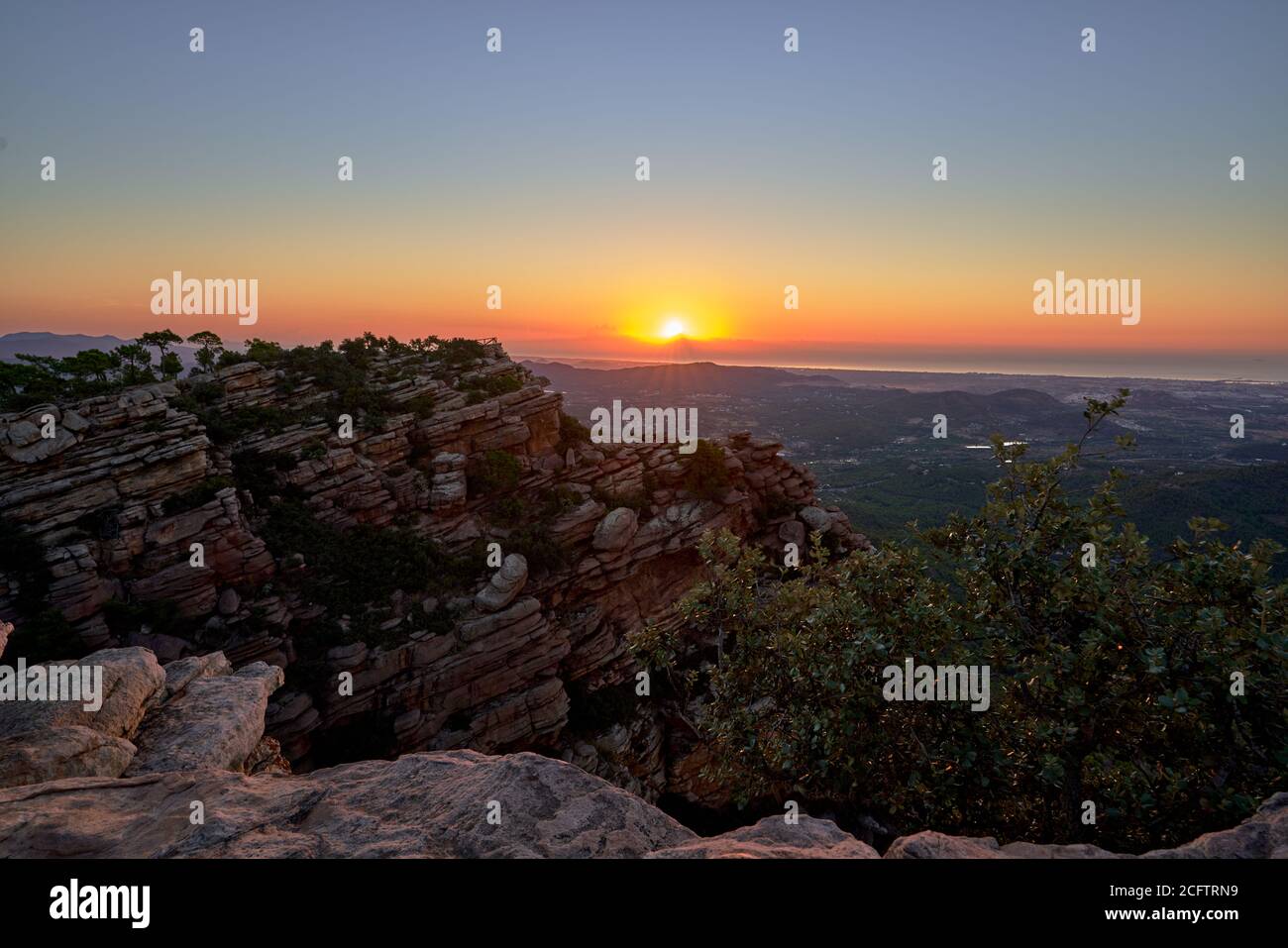 El Garbi viewpoint in Valencia at sunset, Spain Stock Photo - Alamy