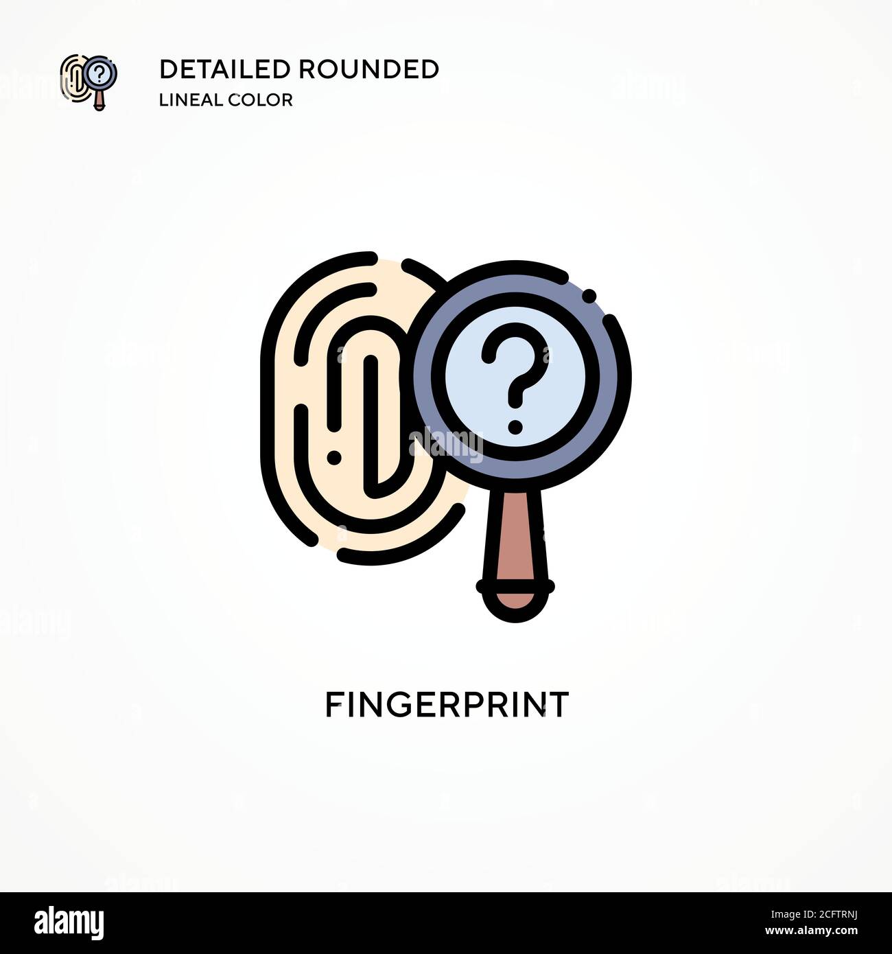 Fingerprint vector icon. Modern vector illustration concepts. Easy to ...