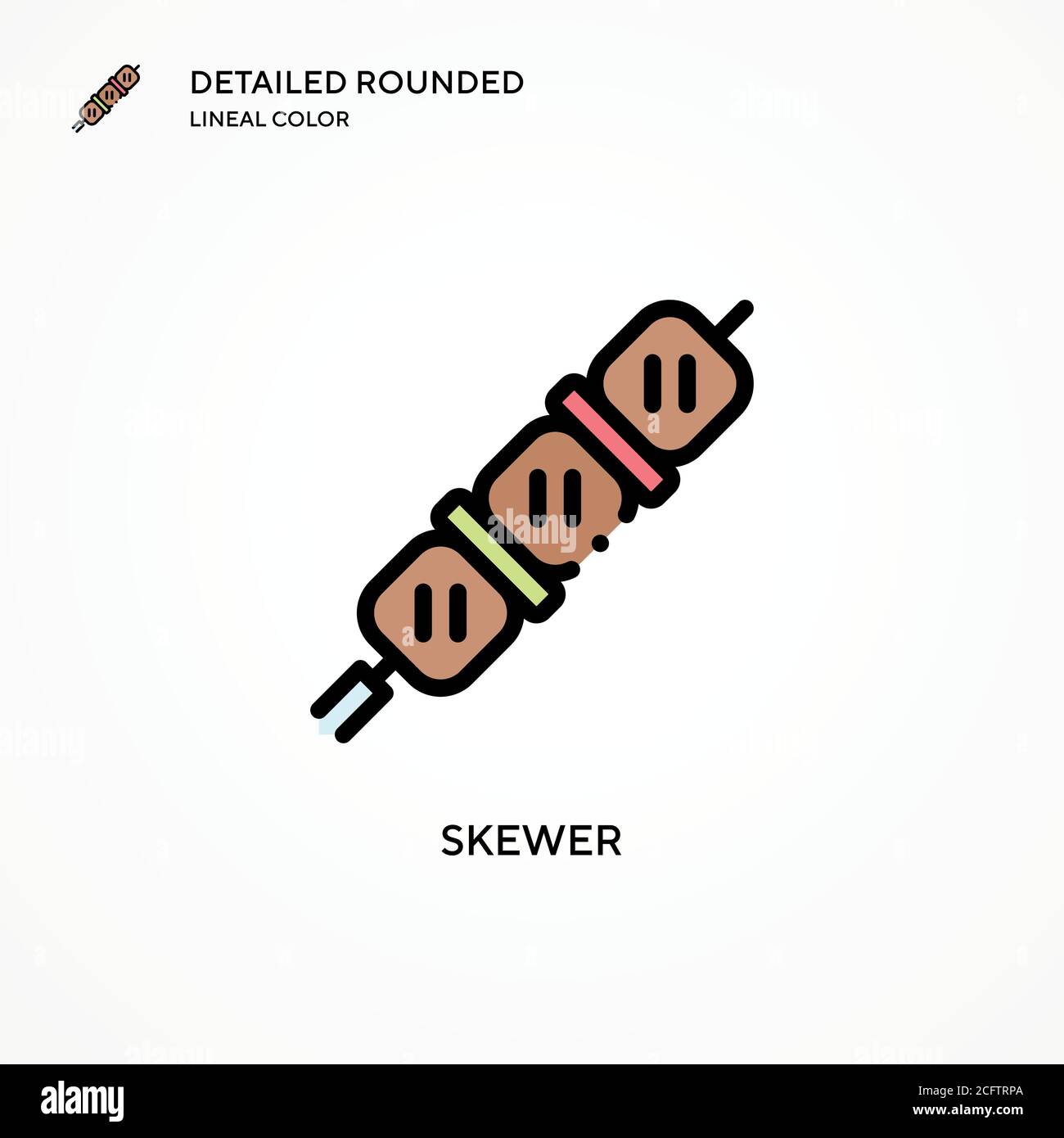 Skewer vector icon. Modern vector illustration concepts. Easy to edit ...