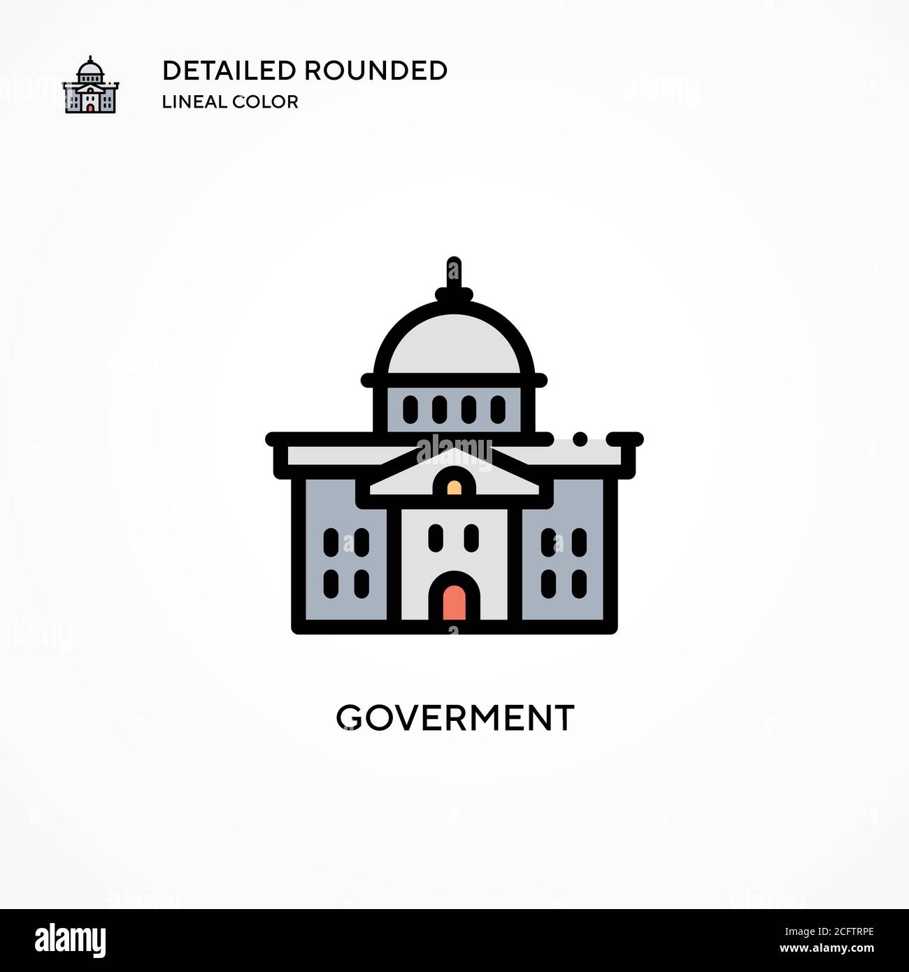 Goverment vector icon. Modern vector illustration concepts. Easy to ...