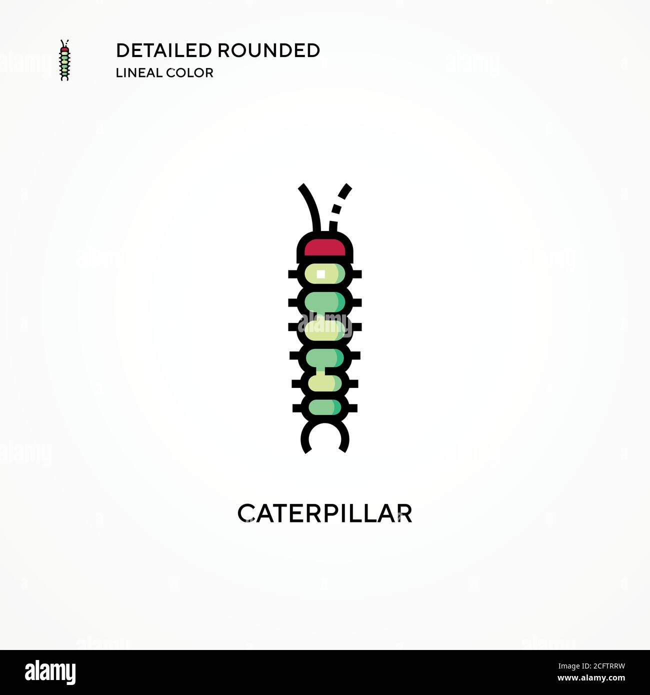 Caterpillar vector icon. Modern vector illustration concepts. Easy to ...