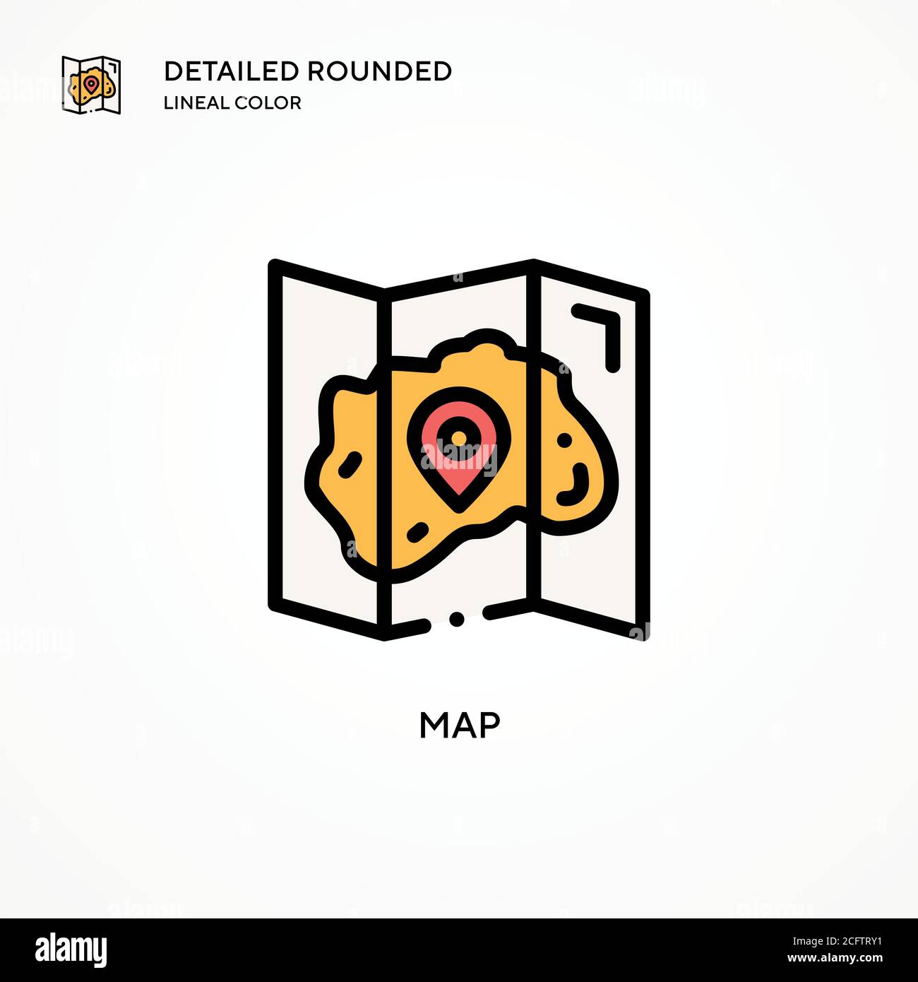 Map vector icon. Modern vector illustration concepts. Easy to edit and ...