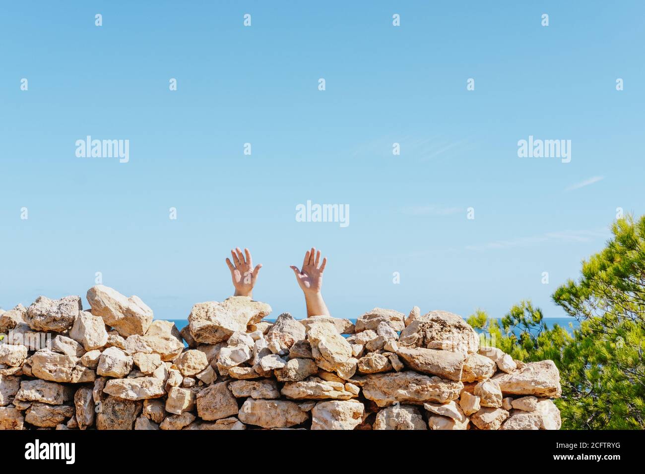 Surrendering hands hi-res stock photography and images - Alamy