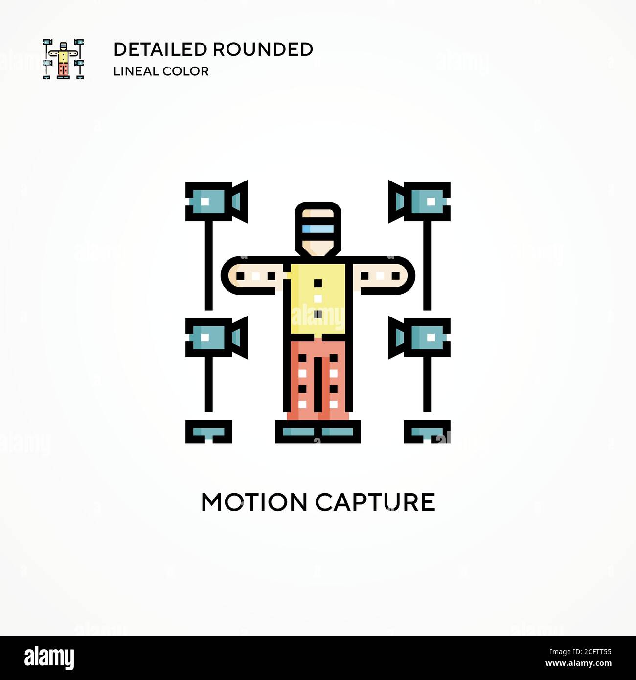 Motion capture vector icon. Modern vector illustration concepts. Easy ...