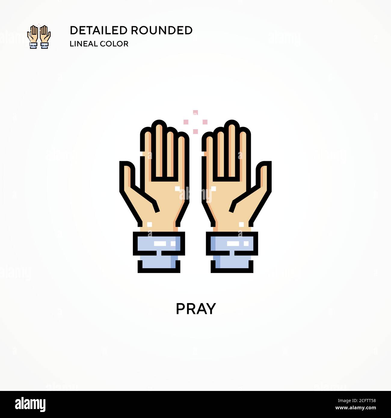 Pray vector icon. Modern vector illustration concepts. Easy to edit and ...