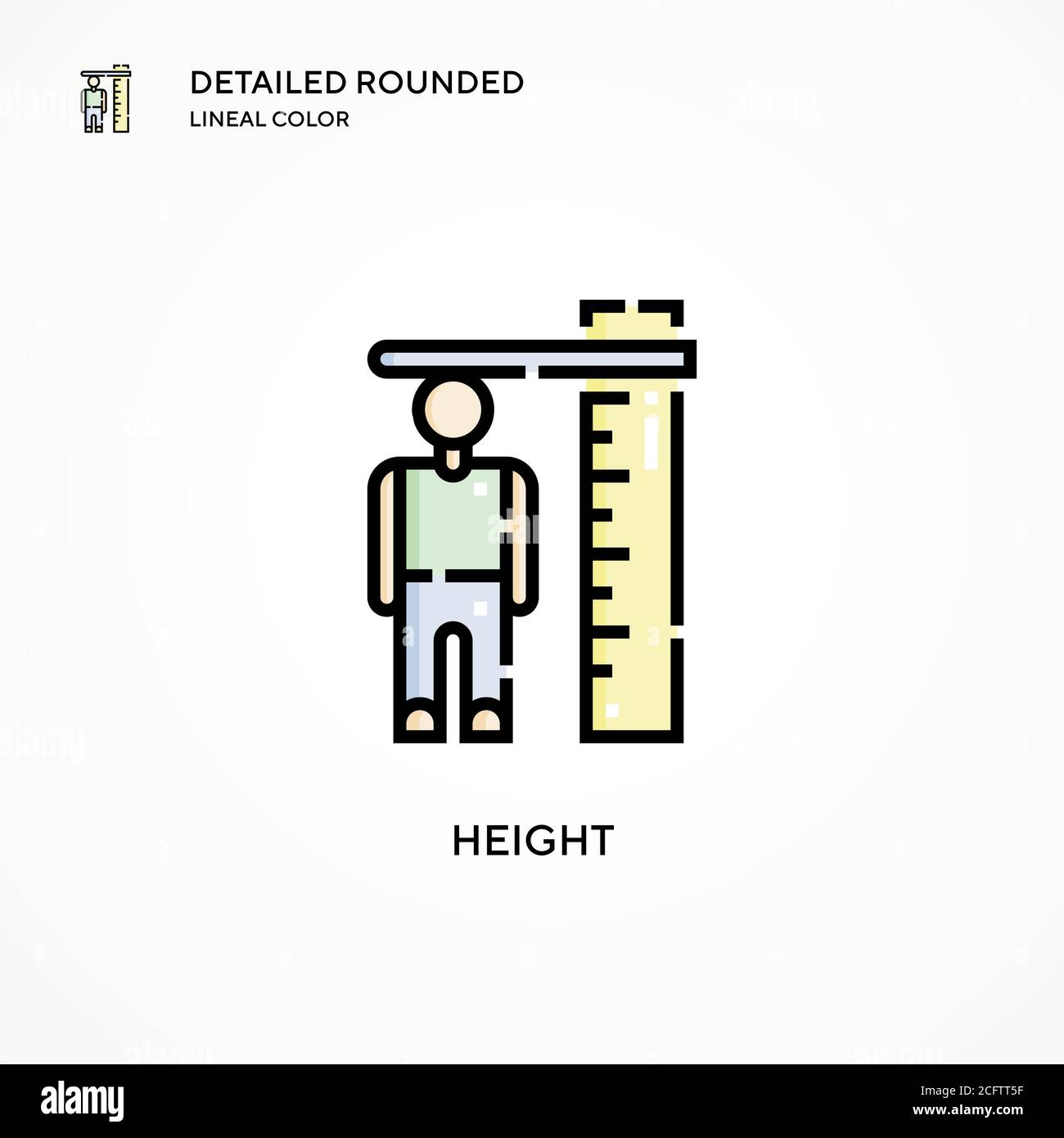 Height vector icon. Modern vector illustration concepts. Easy to edit ...