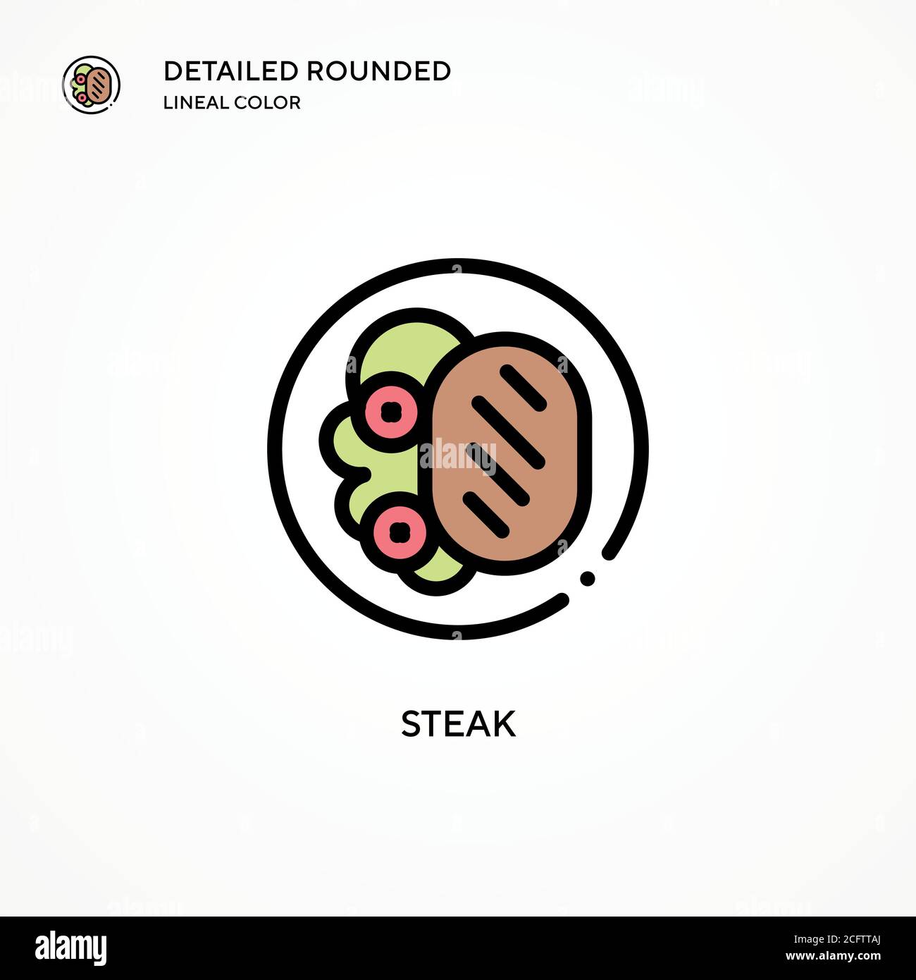 Steak vector icon. Modern vector illustration concepts. Easy to edit ...