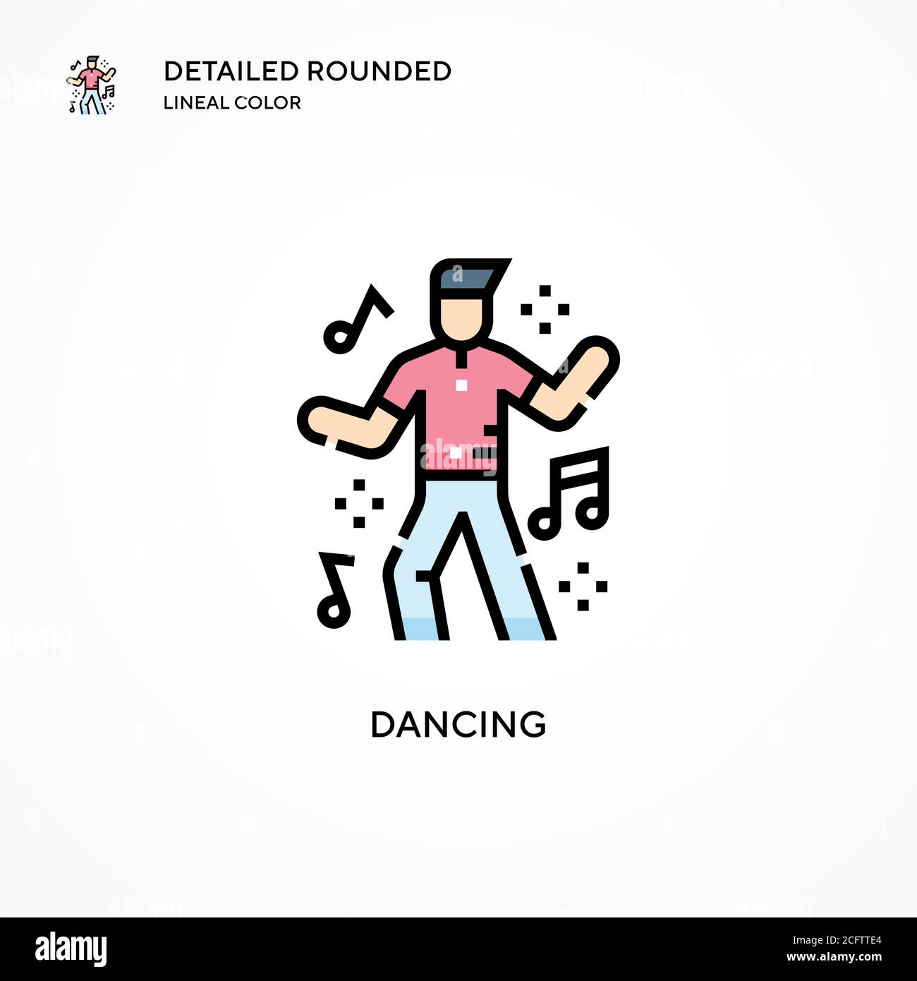 Dancing vector icon. Modern vector illustration concepts. Easy to edit ...