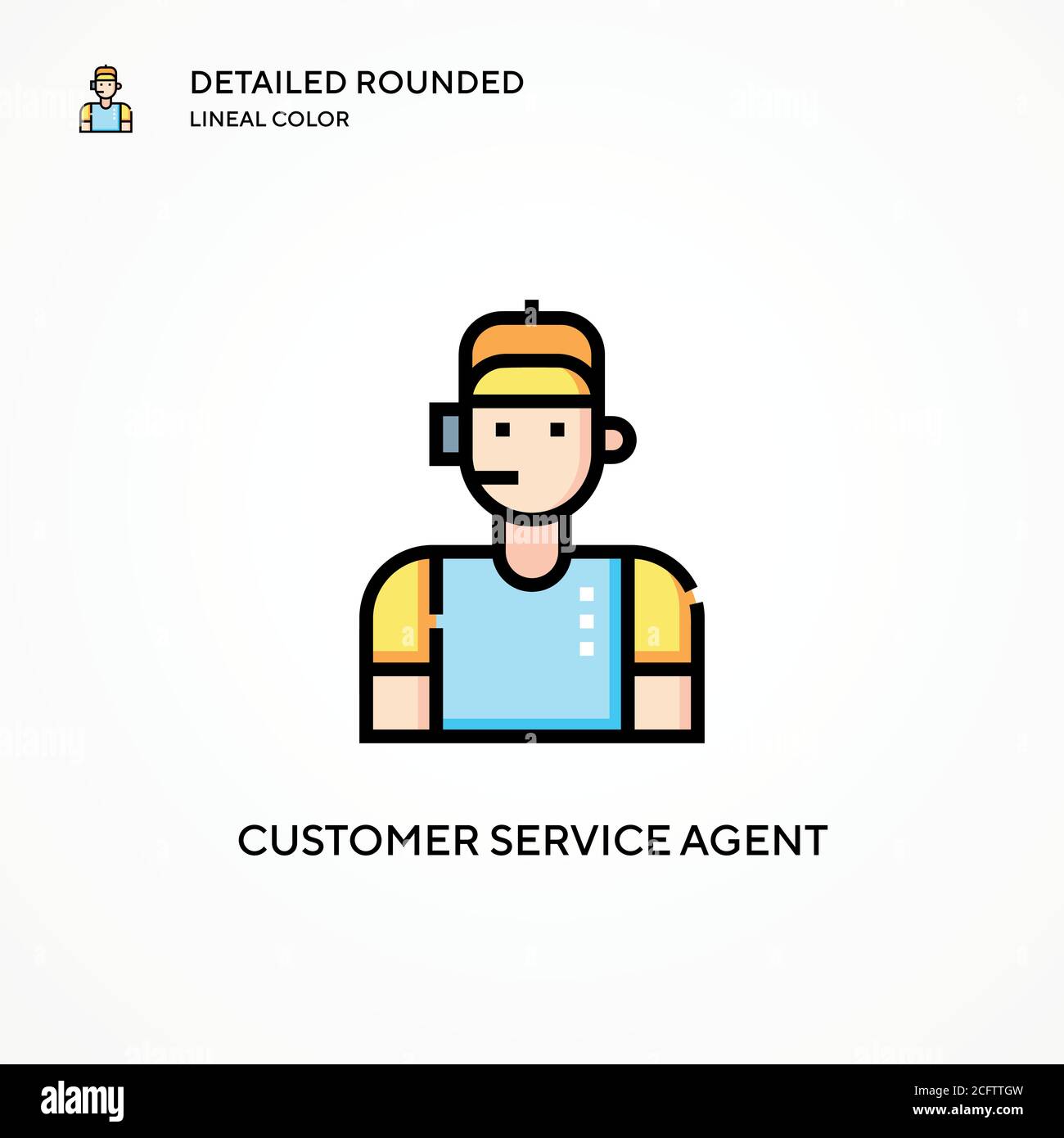 Customer service agent vector icon. Modern vector illustration concepts ...