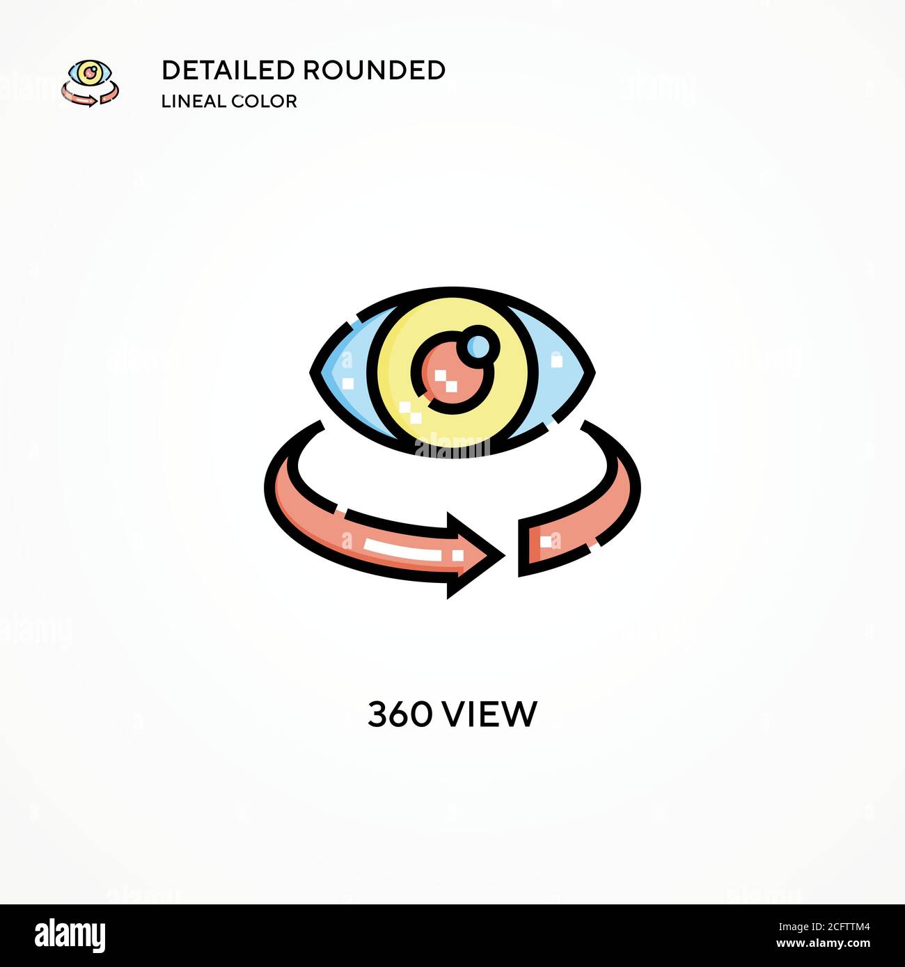 360 view vector icon. Modern vector illustration concepts. Easy to edit ...