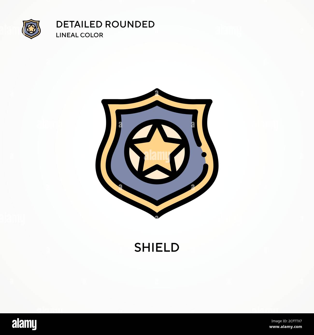 Shield vector icon. Modern vector illustration concepts. Easy to edit ...