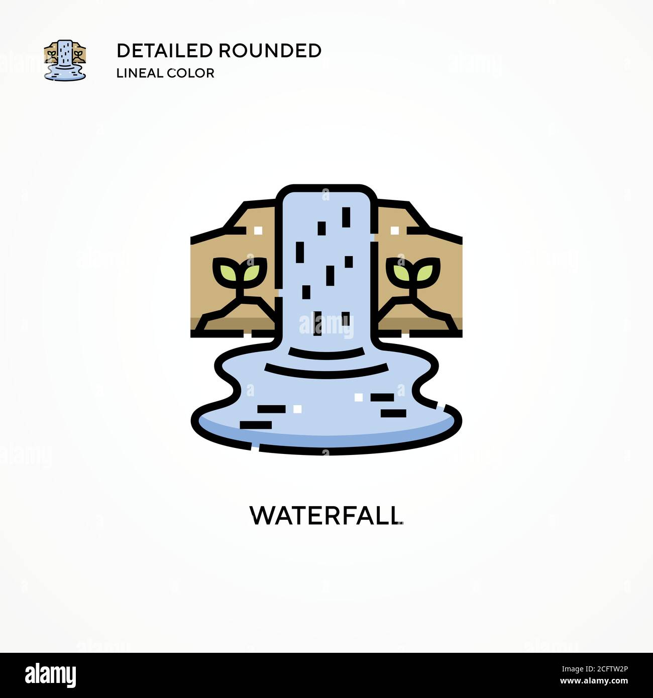 Waterfall vector icon. Modern vector illustration concepts. Easy to ...