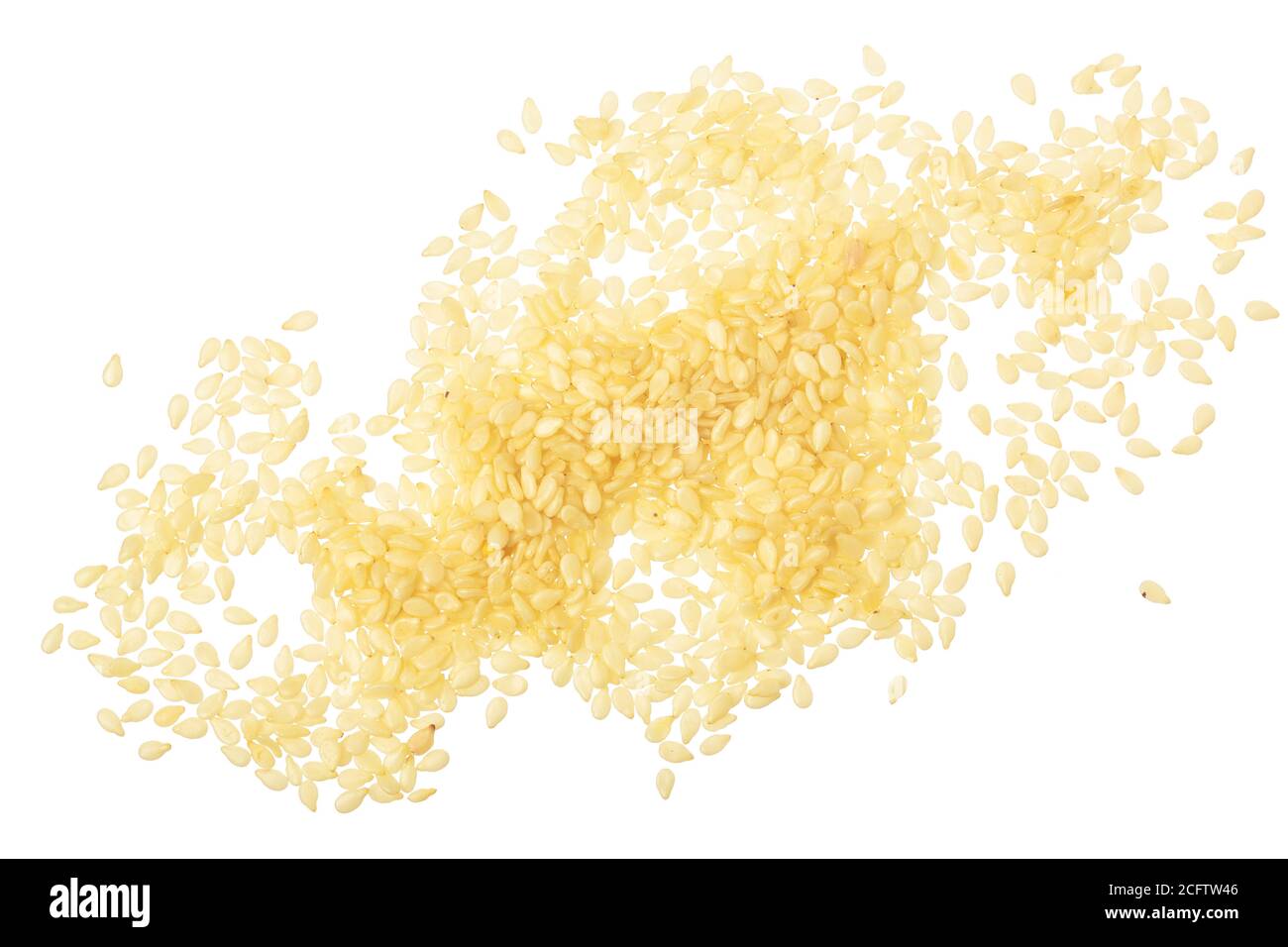 Sesame seeds isolated on white background top view. Flat lay Stock ...