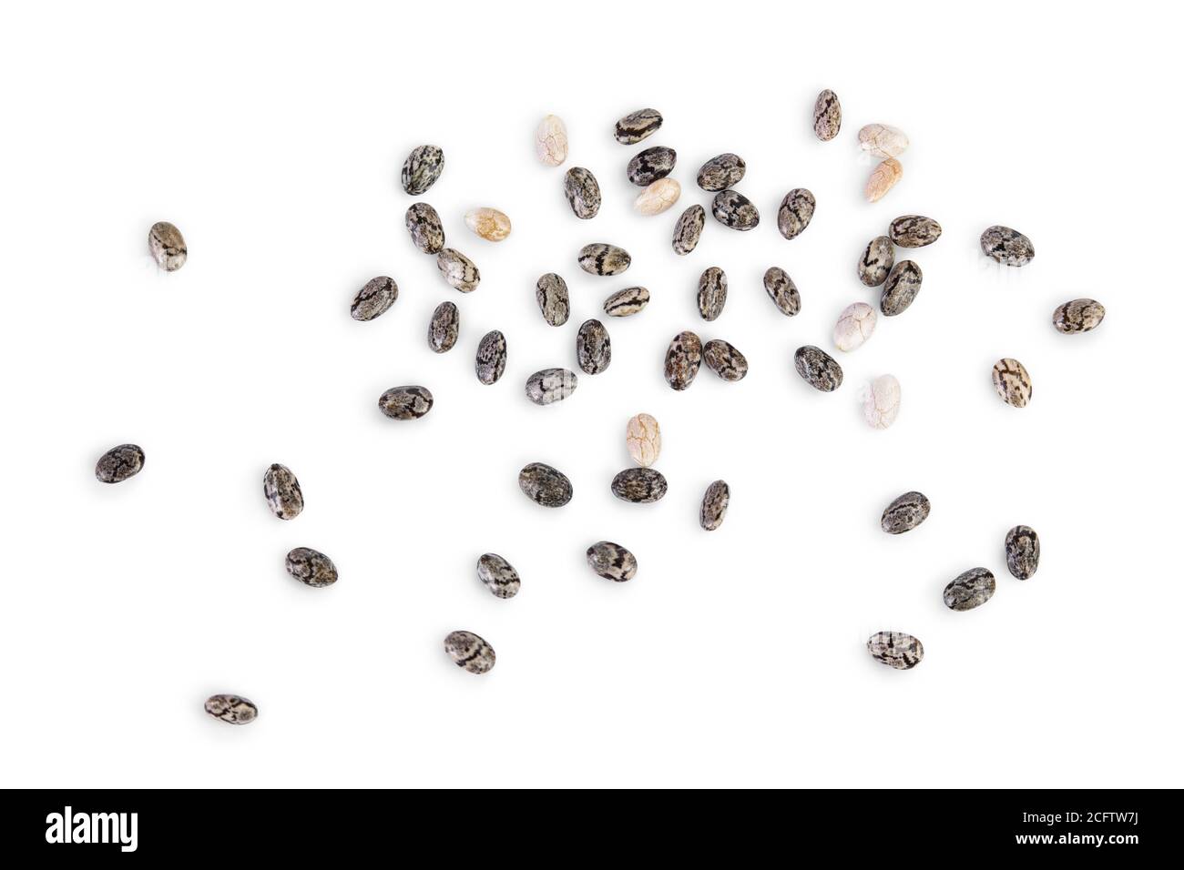 Chia seeds isolated on white background with clipping path and full ...