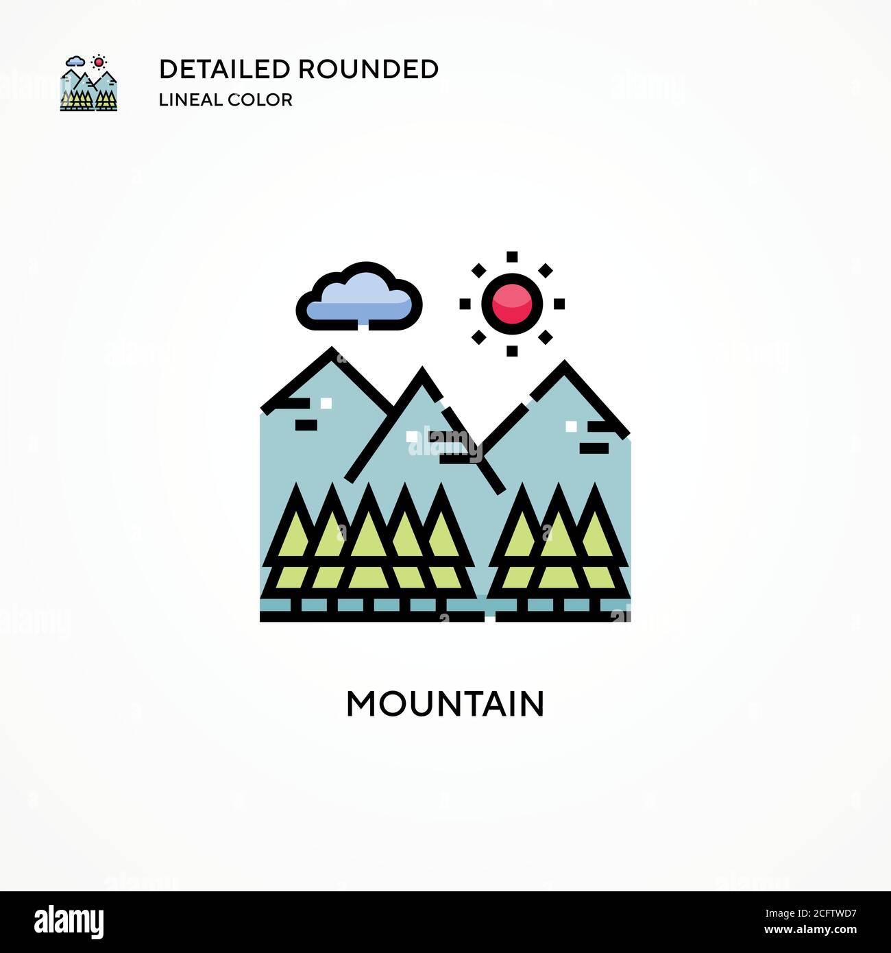 Mountain vector icon. Modern vector illustration concepts. Easy to edit ...