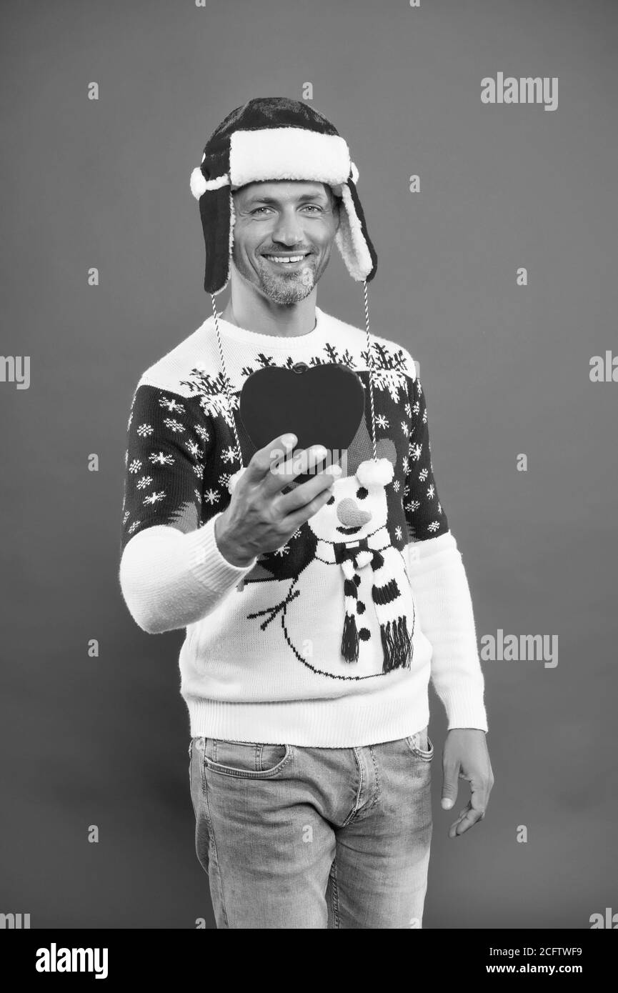 Love xmas man celebrate Black and White Stock Photos & Images - Alamy