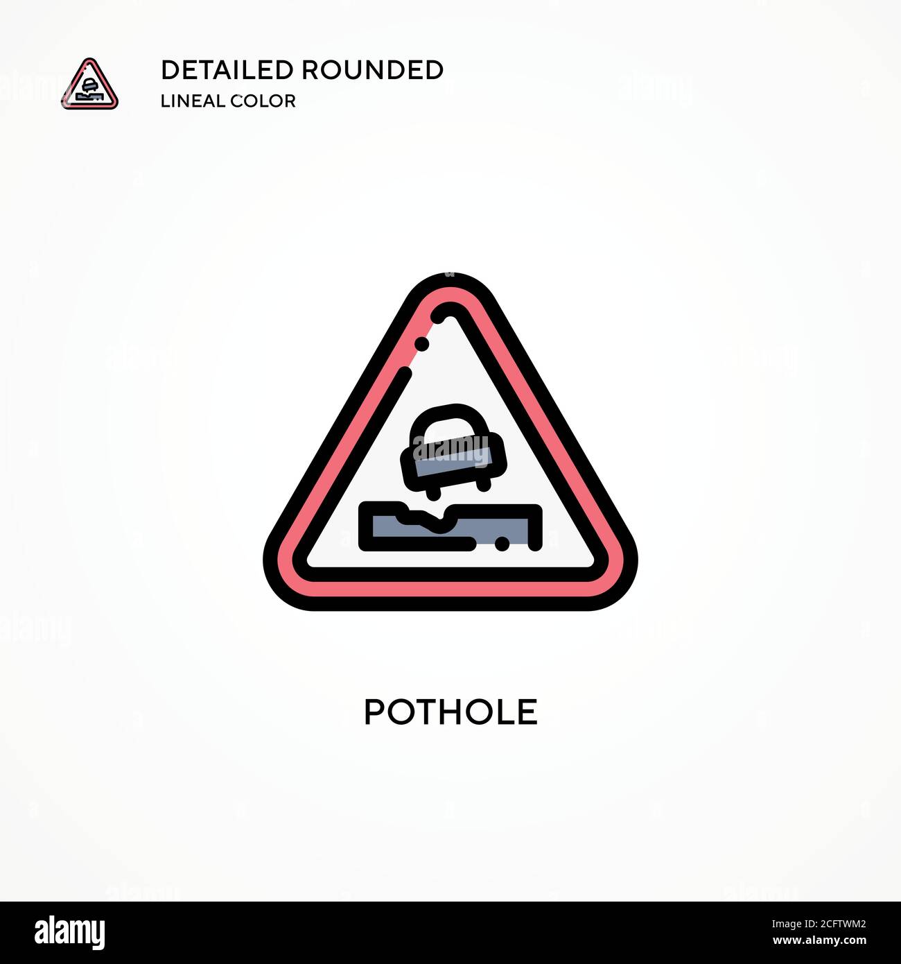 Pothole vector icon. Modern vector illustration concepts. Easy to edit ...