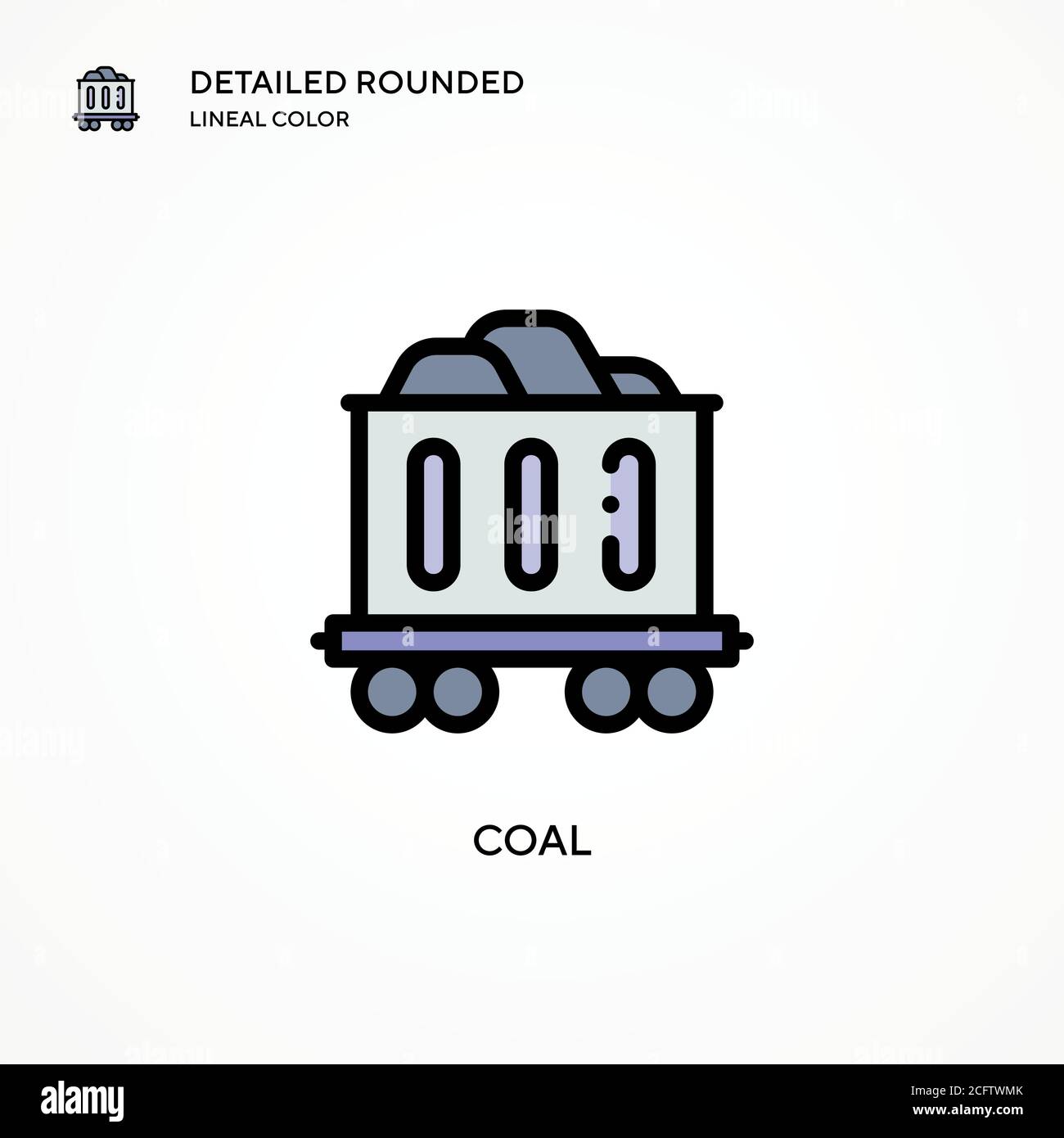 Coal vector icon. Modern vector illustration concepts. Easy to edit and ...
