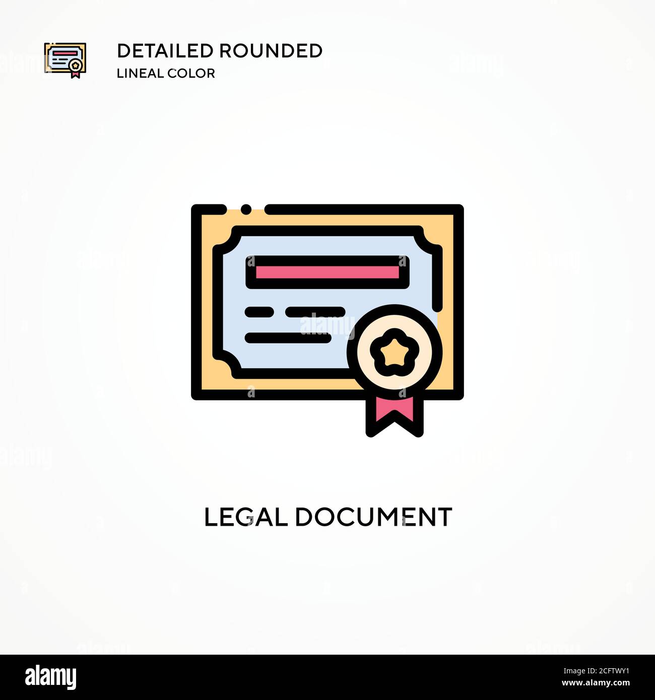 Legal document vector icon. Modern vector illustration concepts. Easy ...