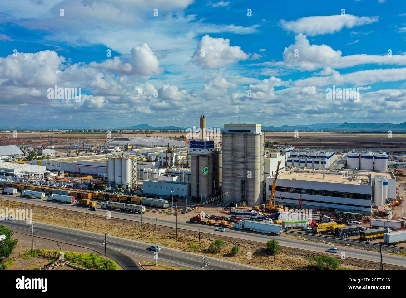 Aerial view of the Constellation Brands brewery, a Grupo Modelo brewery ...