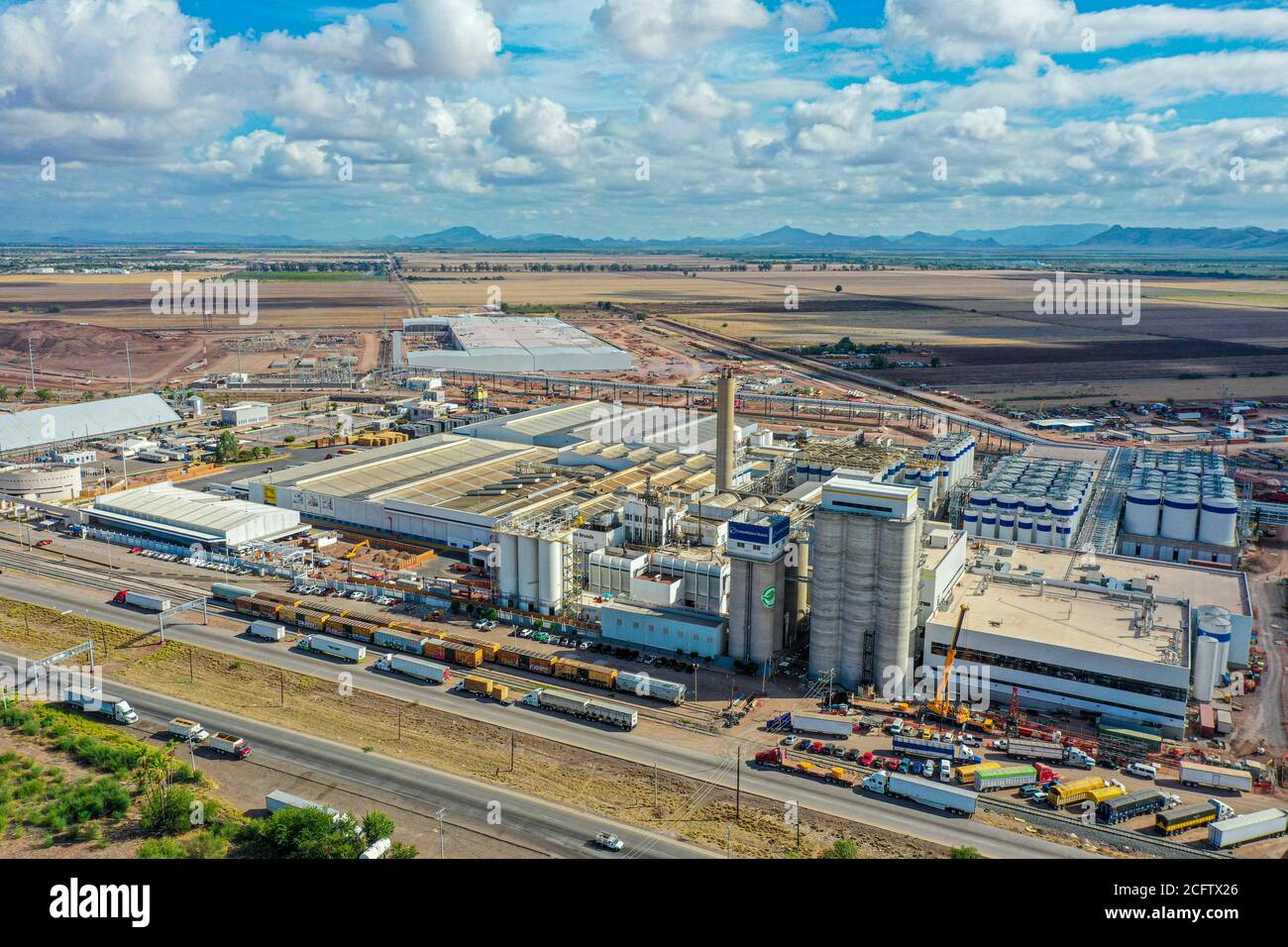 Aerial view of the Constellation Brands brewery, a Grupo Modelo brewery ...