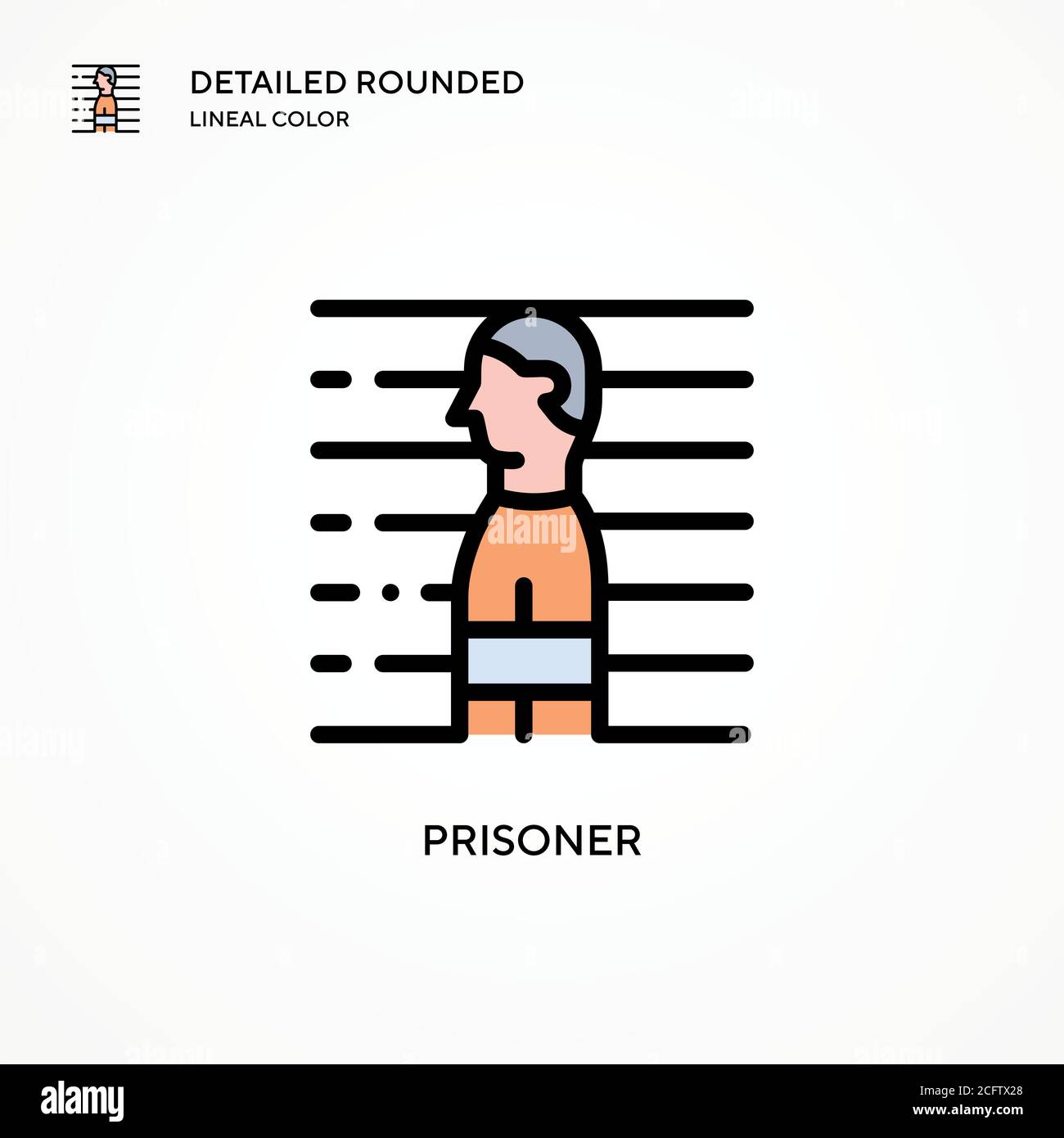 Prisoner vector icon. Modern vector illustration concepts. Easy to edit ...