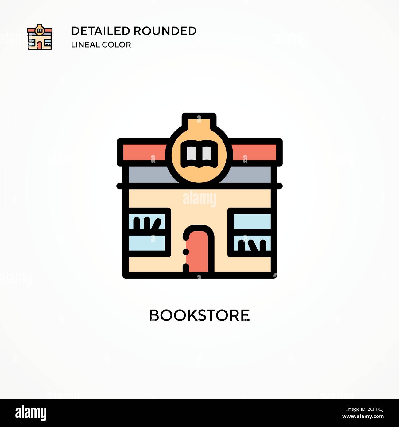 Bookstore vector icon. Modern vector illustration concepts. Easy to ...