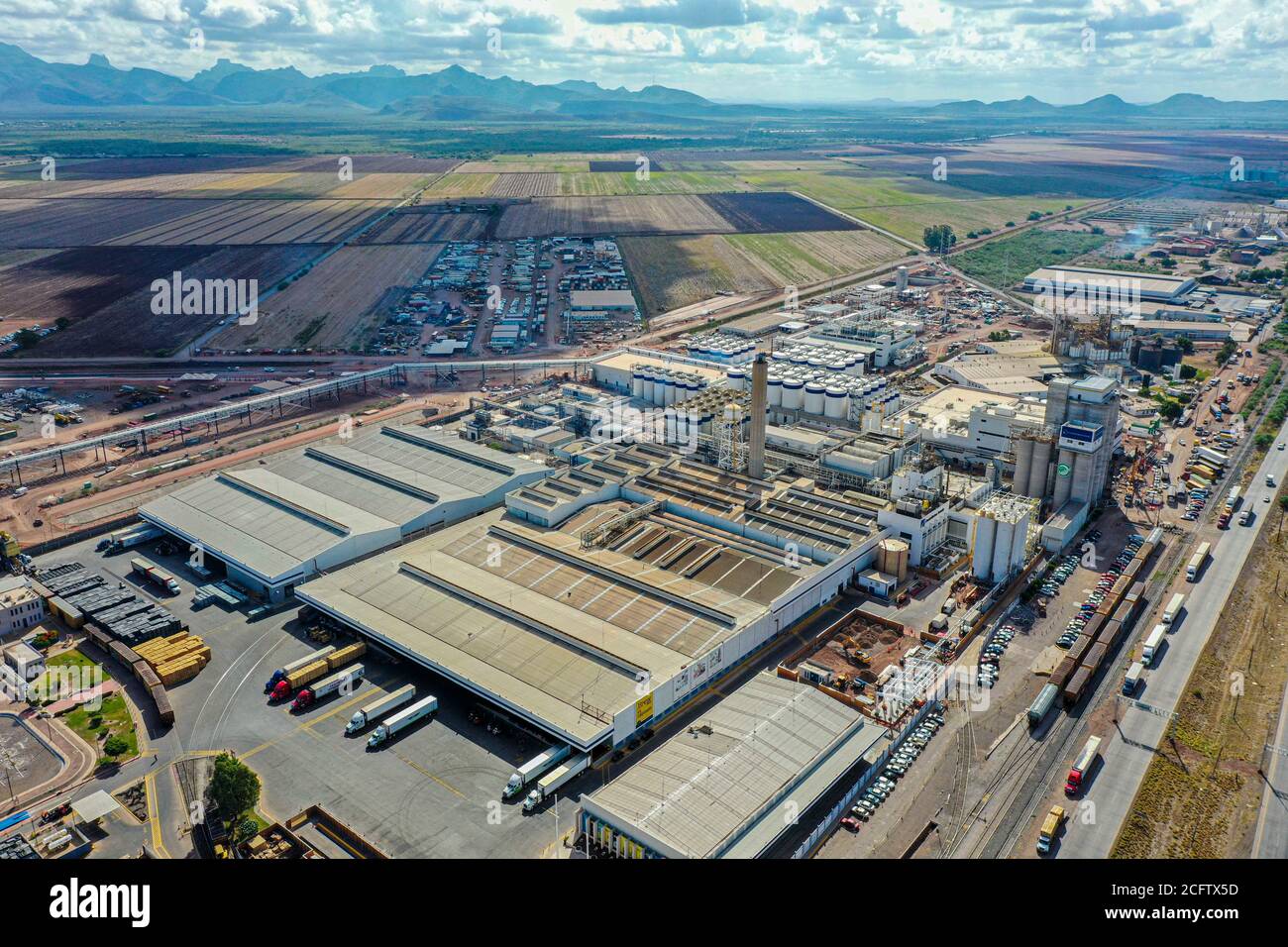 Aerial view of the Constellation Brands brewery, a Grupo Modelo brewery ...