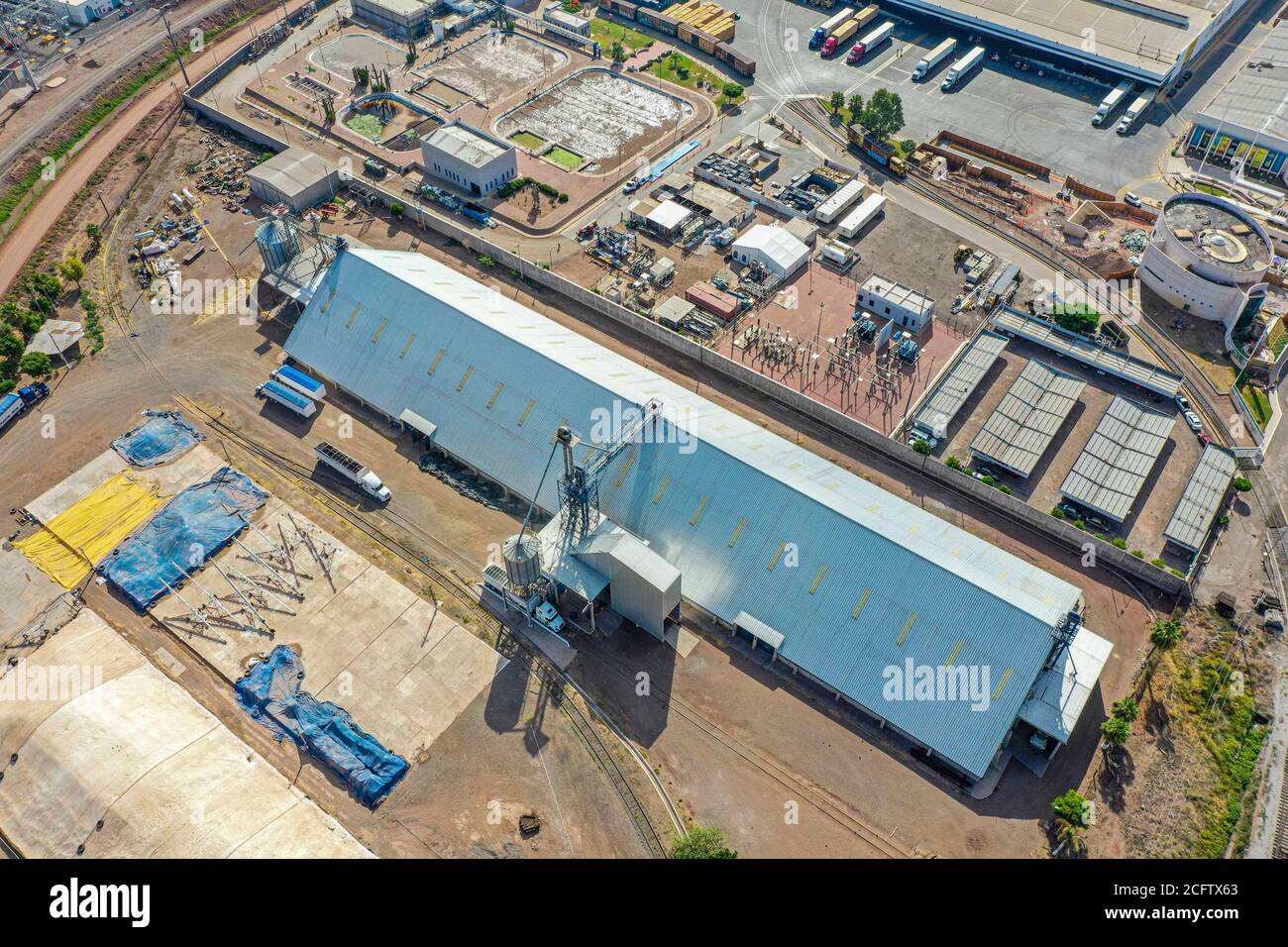 Aerial view of the Constellation Brands brewery, a Grupo Modelo brewery ...