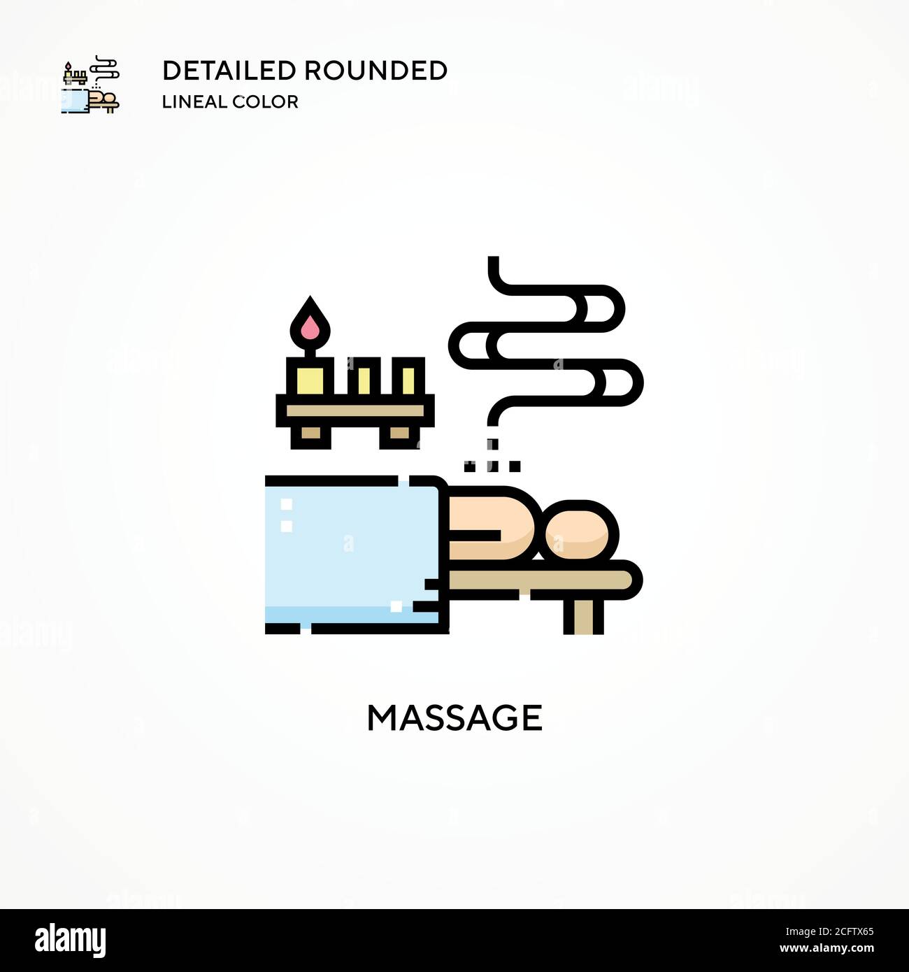 Massage vector icon. Modern vector illustration concepts. Easy to edit ...