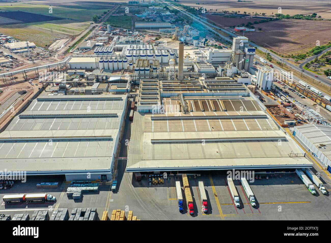 Aerial view of the Constellation Brands brewery, a Grupo Modelo brewery ...