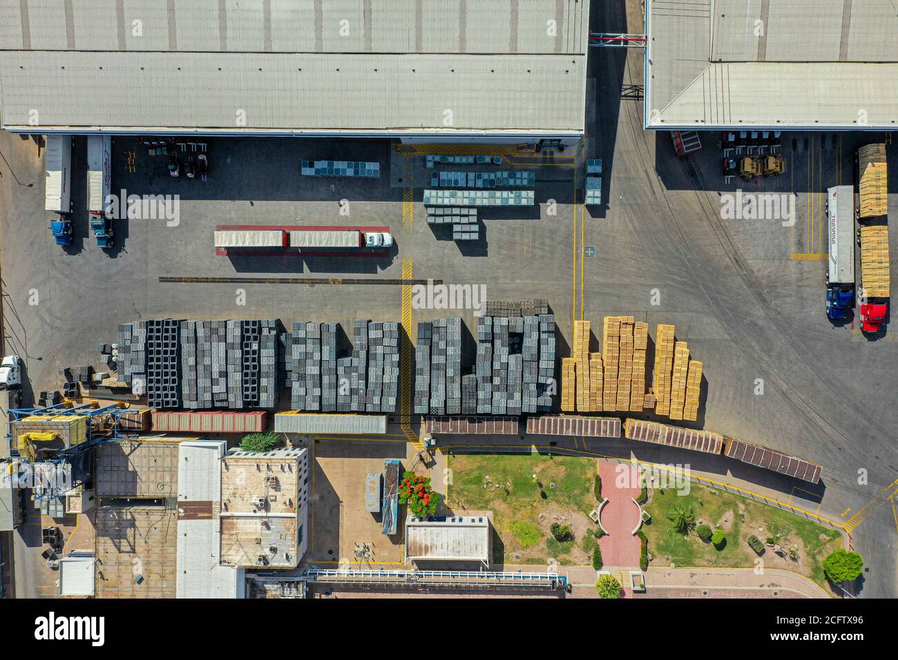 Aerial view of the Constellation Brands brewery, a Grupo Modelo brewery ...
