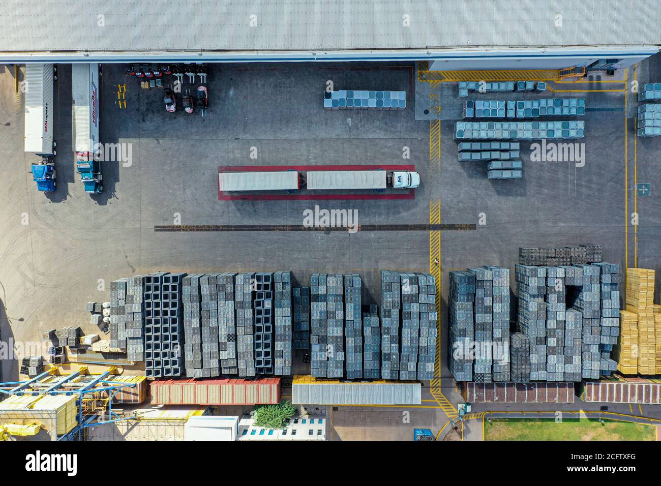 Aerial view of the Constellation Brands brewery, a Grupo Modelo brewery ...