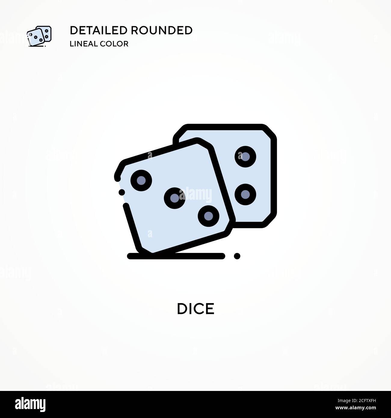 Dice vector icon. Modern vector illustration concepts. Easy to edit and ...