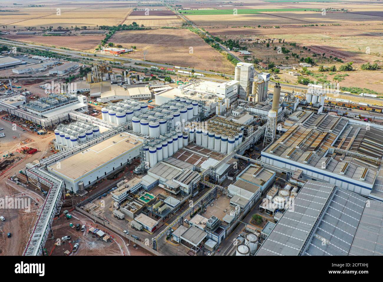 Aerial view of the Constellation Brands brewery, a Grupo Modelo brewery ...