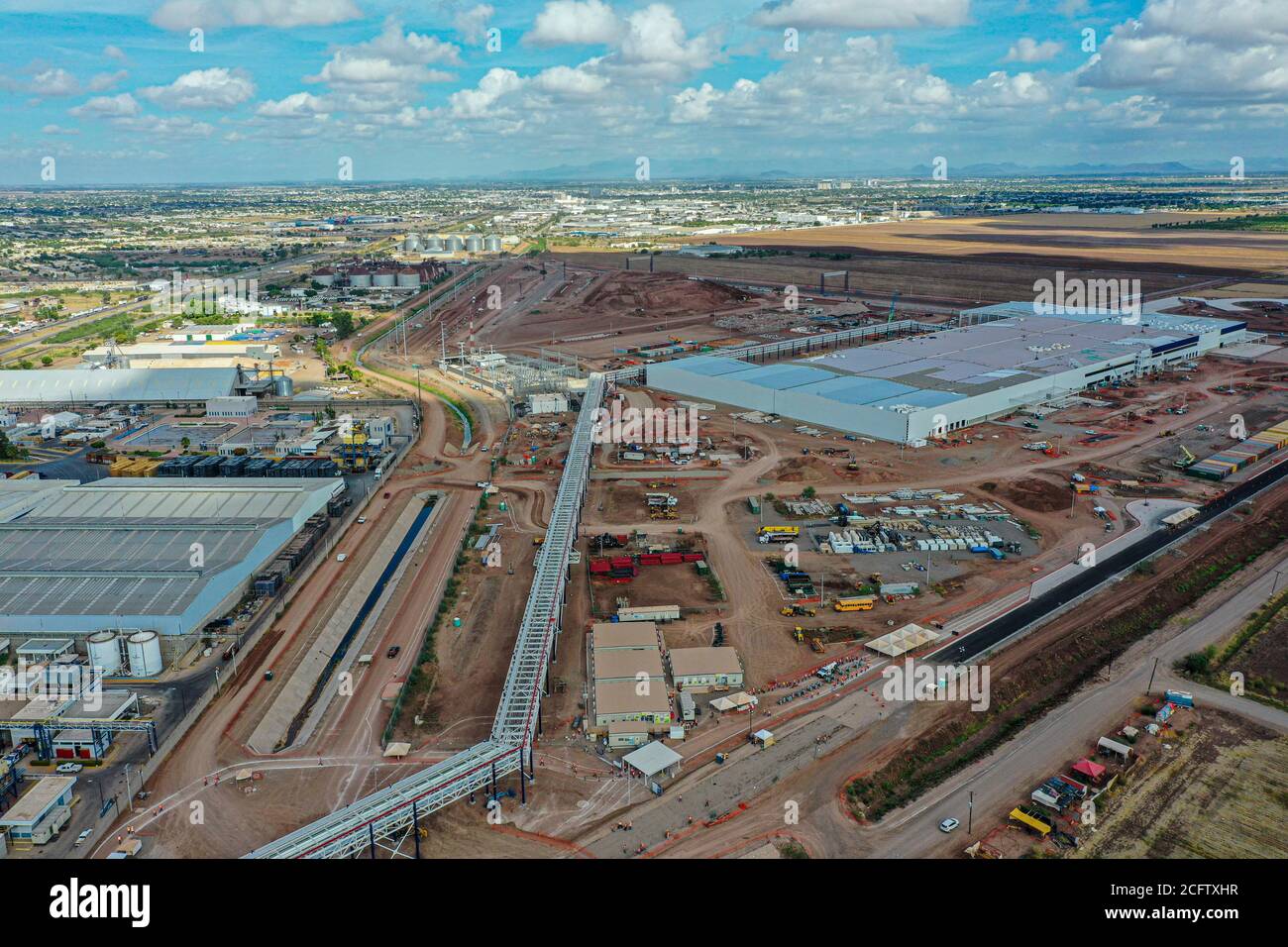 Aerial view of the Constellation Brands brewery, a Grupo Modelo brewery ...