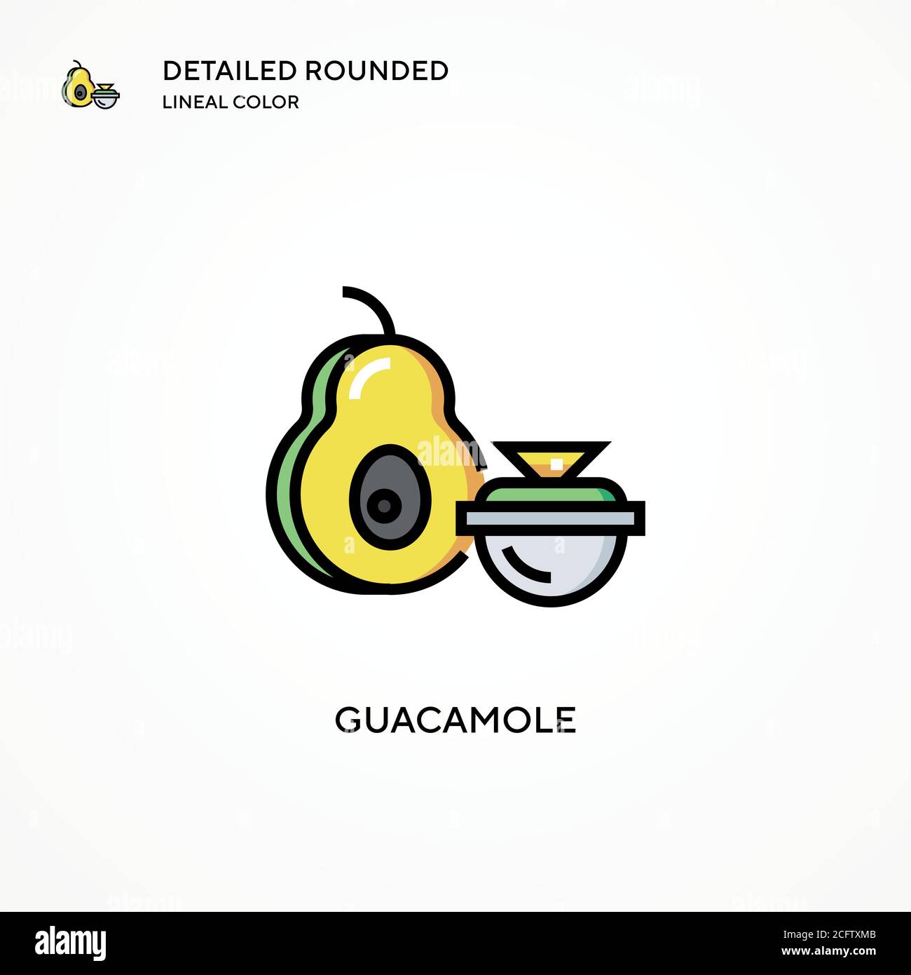 Guacamole vector icon. Modern vector illustration concepts. Easy to ...