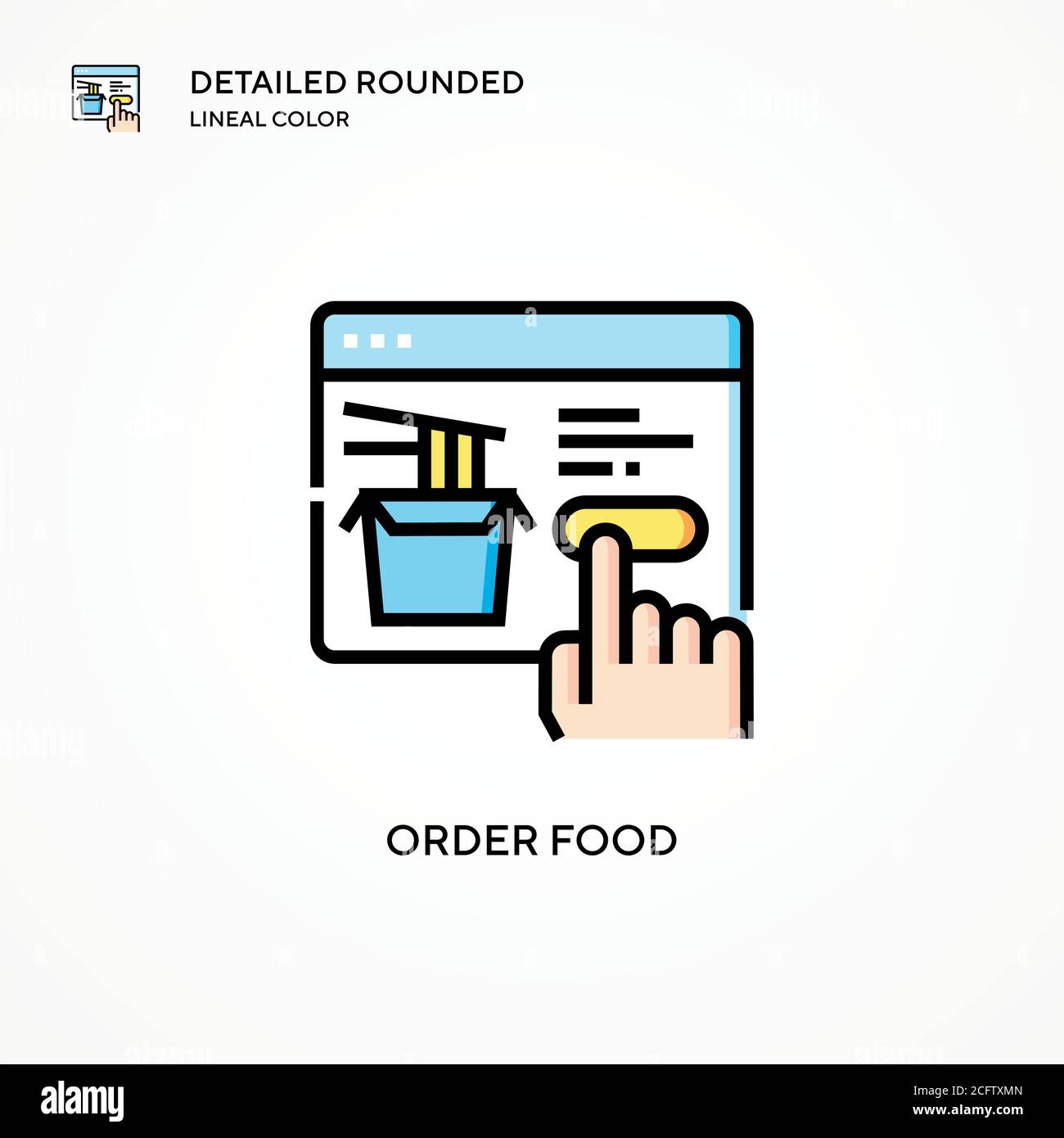 Order food vector icon. Modern vector illustration concepts. Easy to ...