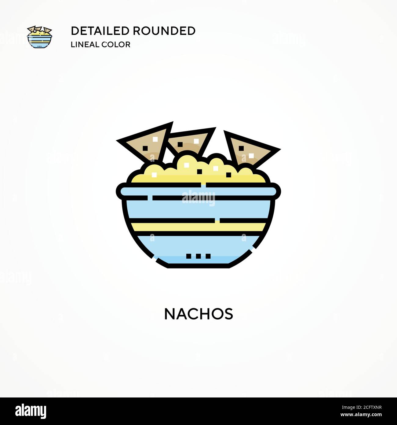Nachos vector icon. Modern vector illustration concepts. Easy to edit ...