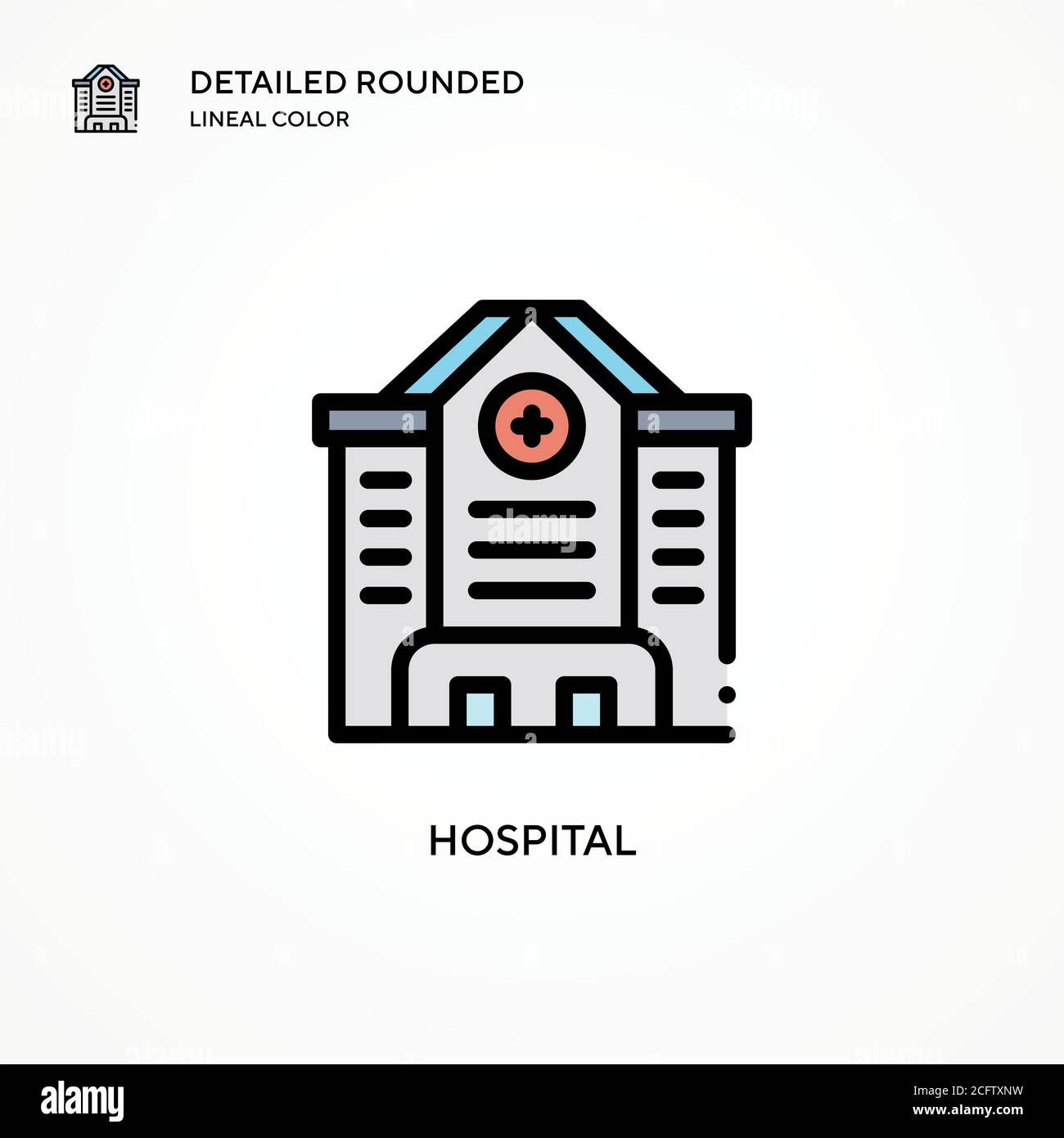 Hospital vector icon. Modern vector illustration concepts. Easy to edit ...
