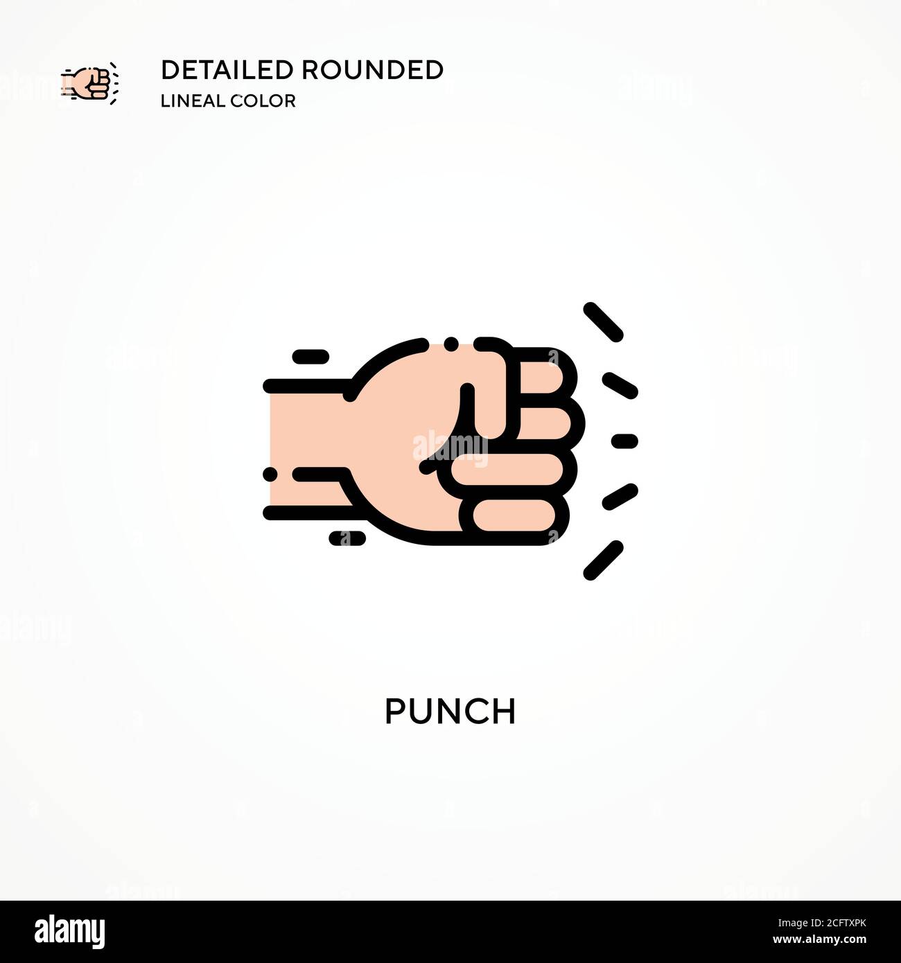 Punch vector icon. Modern vector illustration concepts. Easy to edit ...