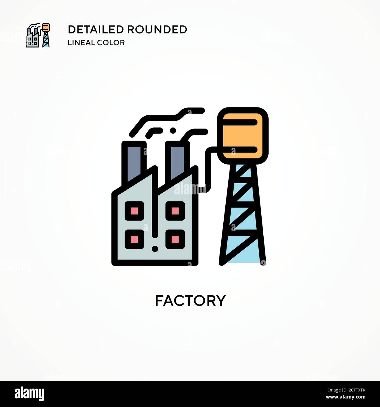 Factory vector icon. Modern vector illustration concepts. Easy to edit ...